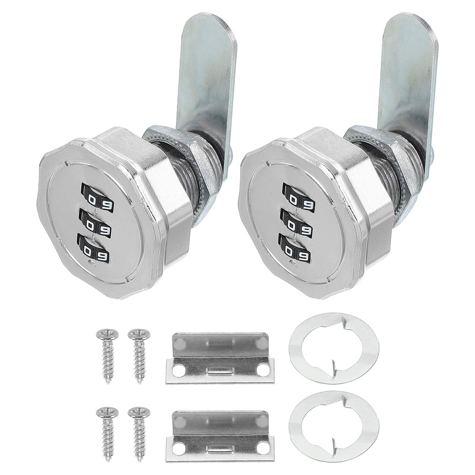 Uxcell 1-3/16" Combination Cabinet Cam Lock Zinc Alloy Keyless 3-Digit ...
