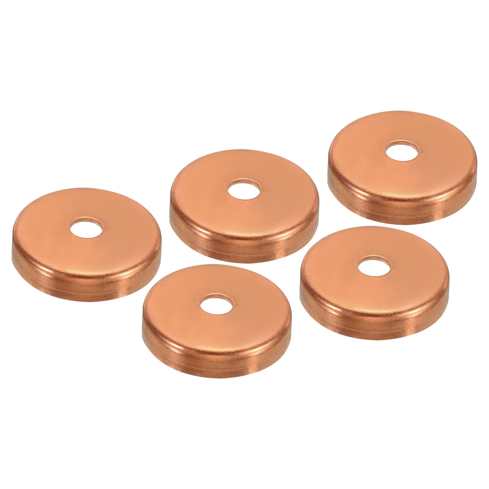 Uxcell 1-3/32" Copper End Cap with 1/4" Hole, 5 Pcs Pipe Fitting Sweat ...
