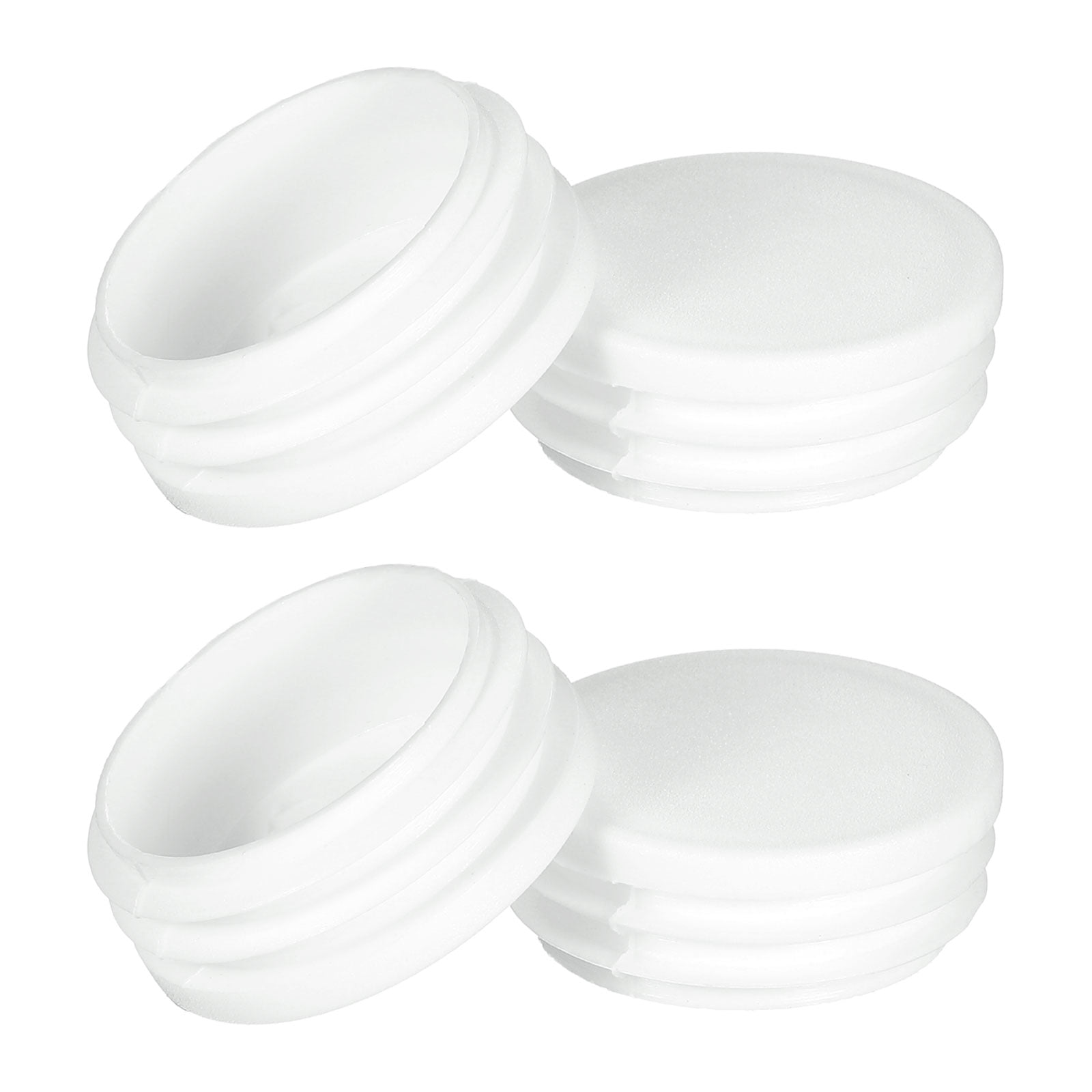 Uxcell 1-3/4(45mm) Round Plastic Plug, 4 Pack White End Cap Plastic ...