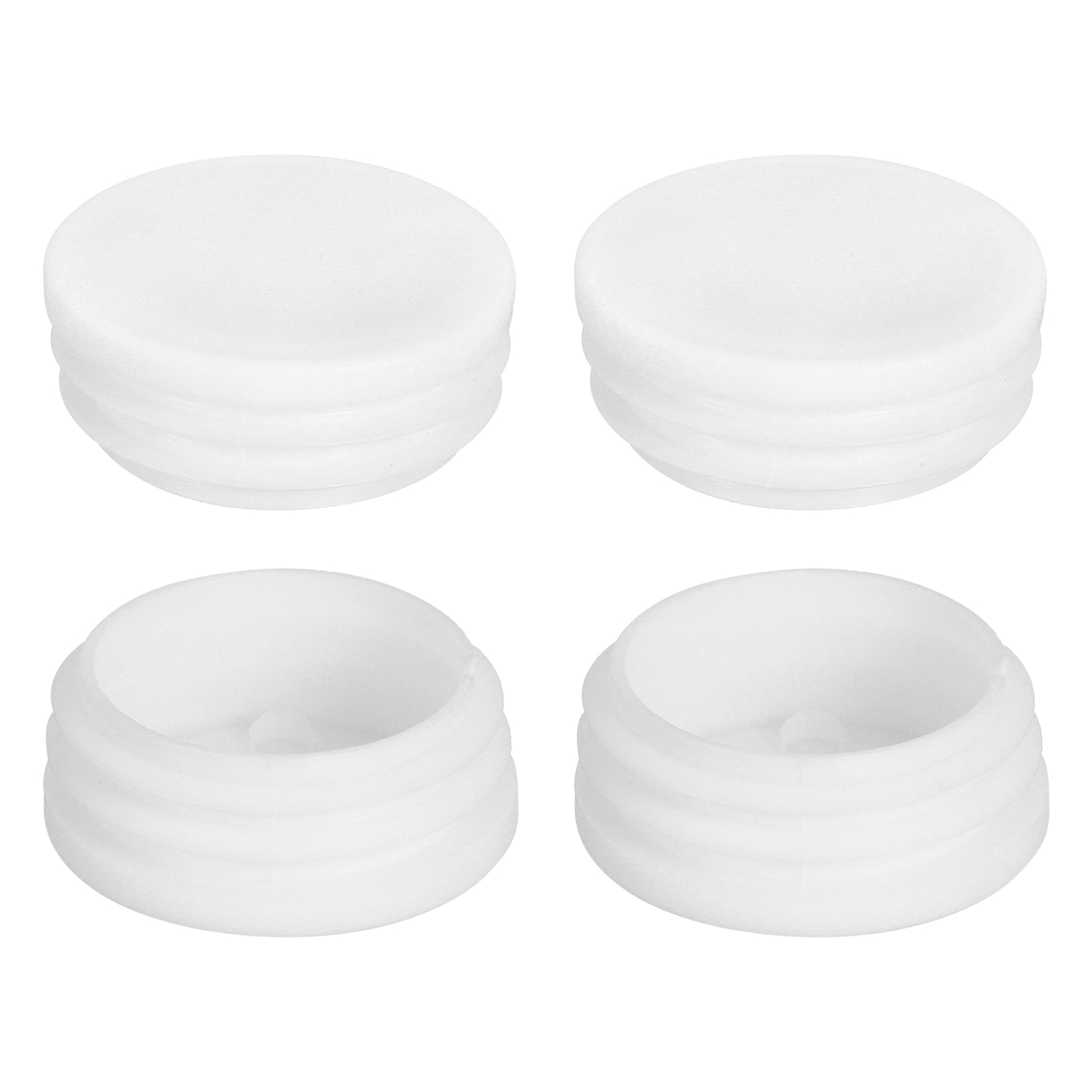Uxcell 1-3/4"(45mm) Round Plastic Plug, 6 Pack White End Cap Plastic ...