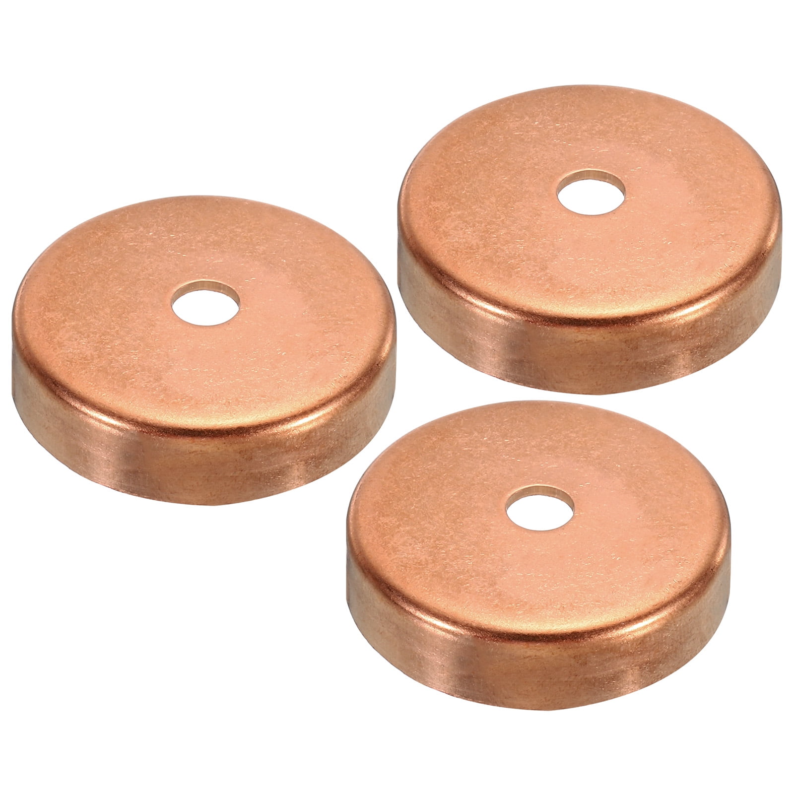 Uxcell 1-3/8" Copper End Cap with 1/4" Hole, 3 Pcs Pipe Fitting Sweat ...