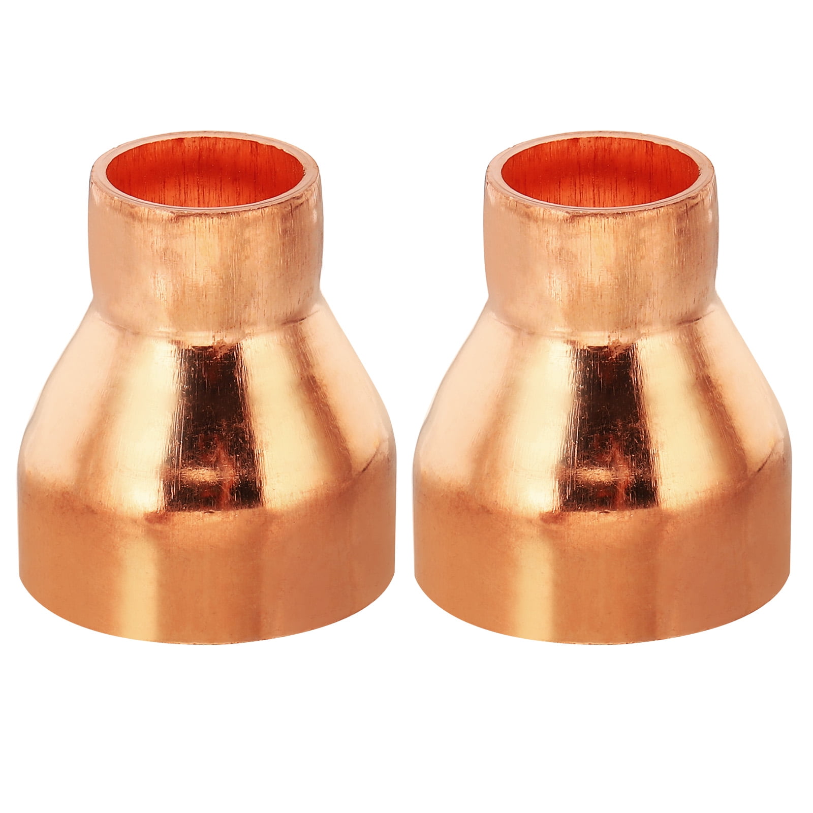 Uxcell 1 3/8" to 5/8" ID Copper Reducer, 2pcs Copper Reducing Coupling ...