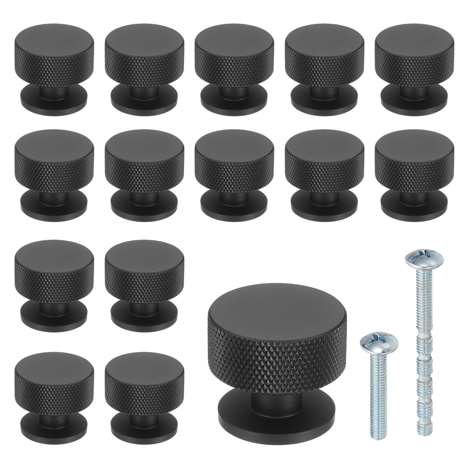 Uxcell 1.3 Inch Dia. Cabinet Knobs, 15pcs Drawer Round Pulls Handle ...