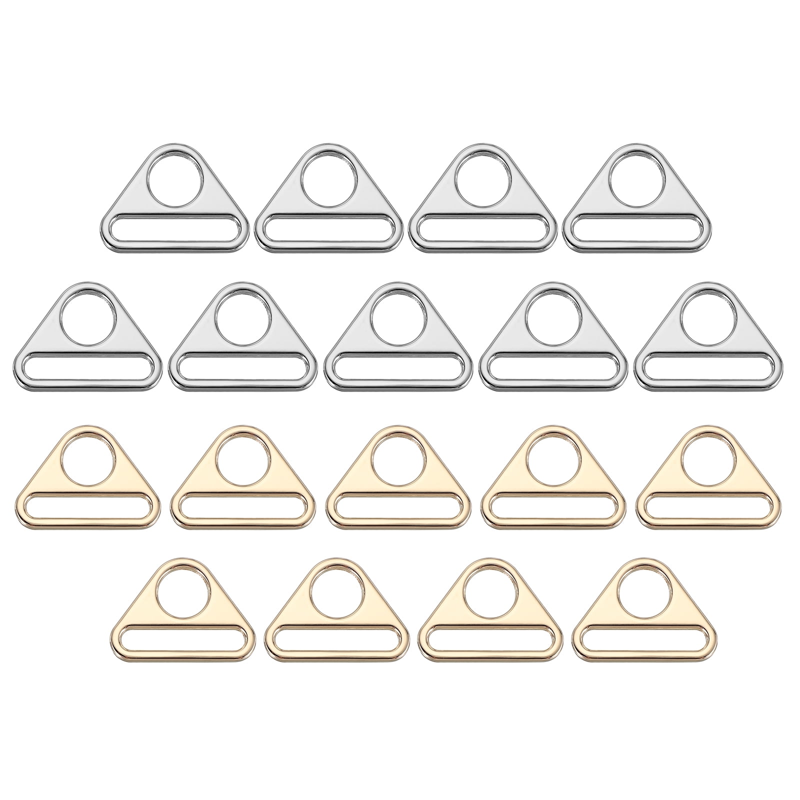 Uxcell Triangle Buckle Adjuster, Triangle D Ring Metal Buckles with Bar ...