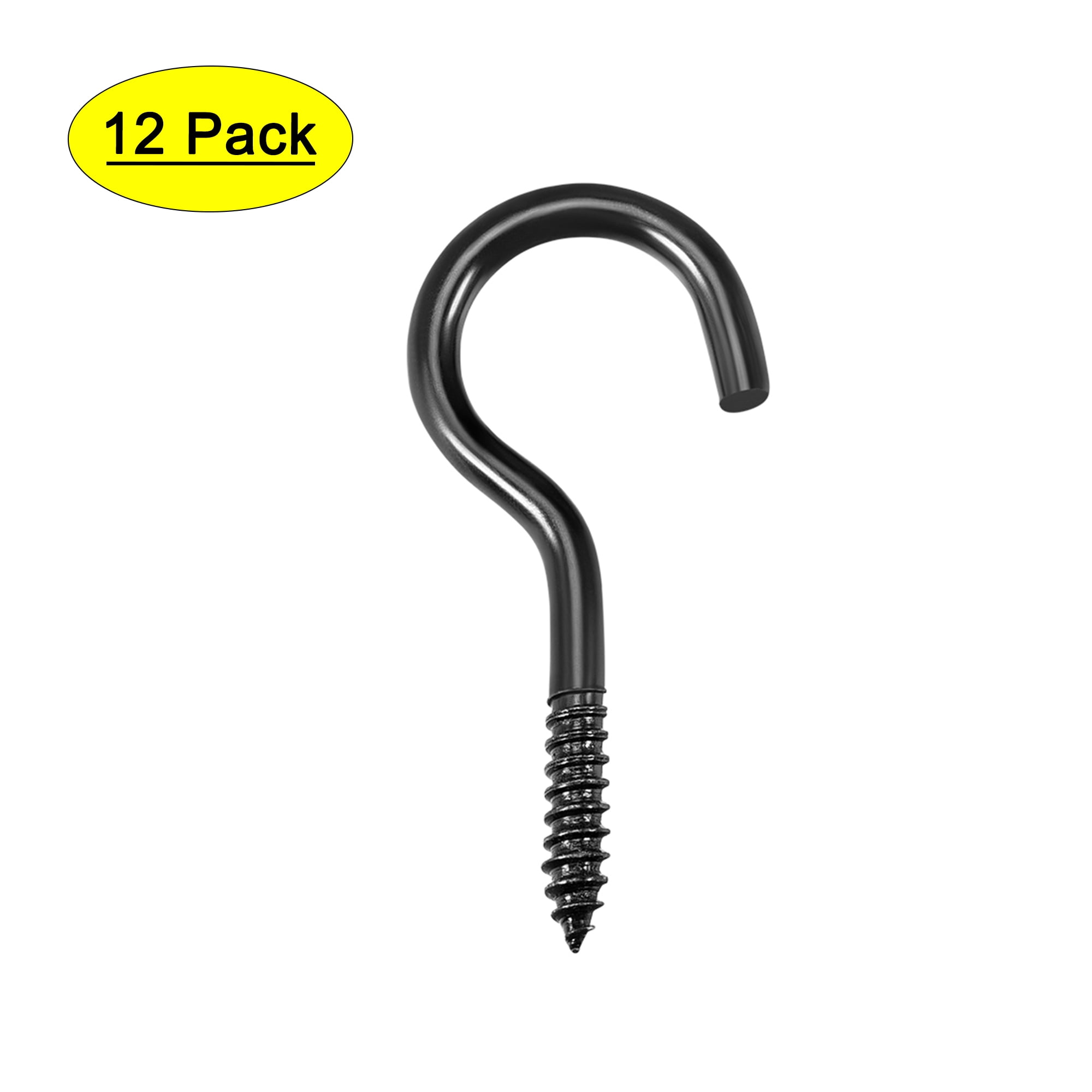 Uxcell 1.3" Screw Eye Hooks Self Tapping Screws Screw-in Hanger Eye ...