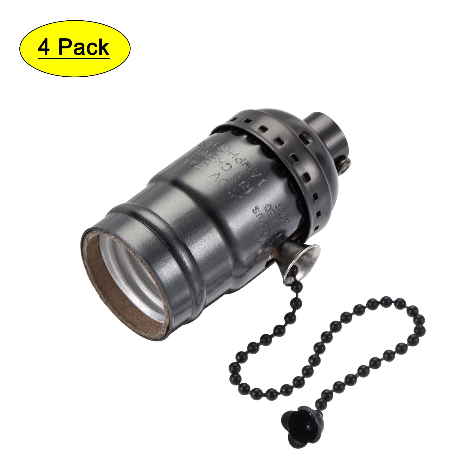 Uxcell 1.3”x2.76" 1/8IP Pull Switch Bulb Holder E26 E27 Lamp Socket ...