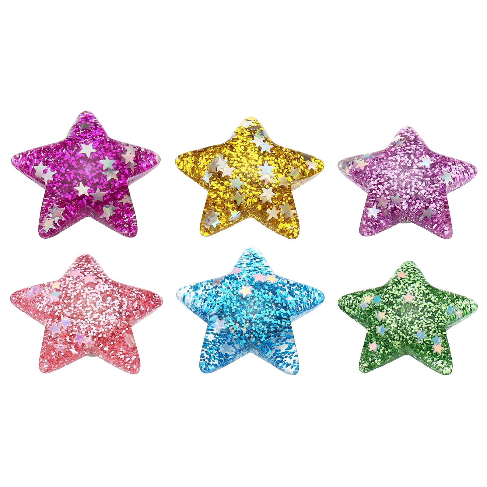 Uxcell 1.38" Diamond Painted Magnet Kit, 6 Pack Star Shape Diamond ...