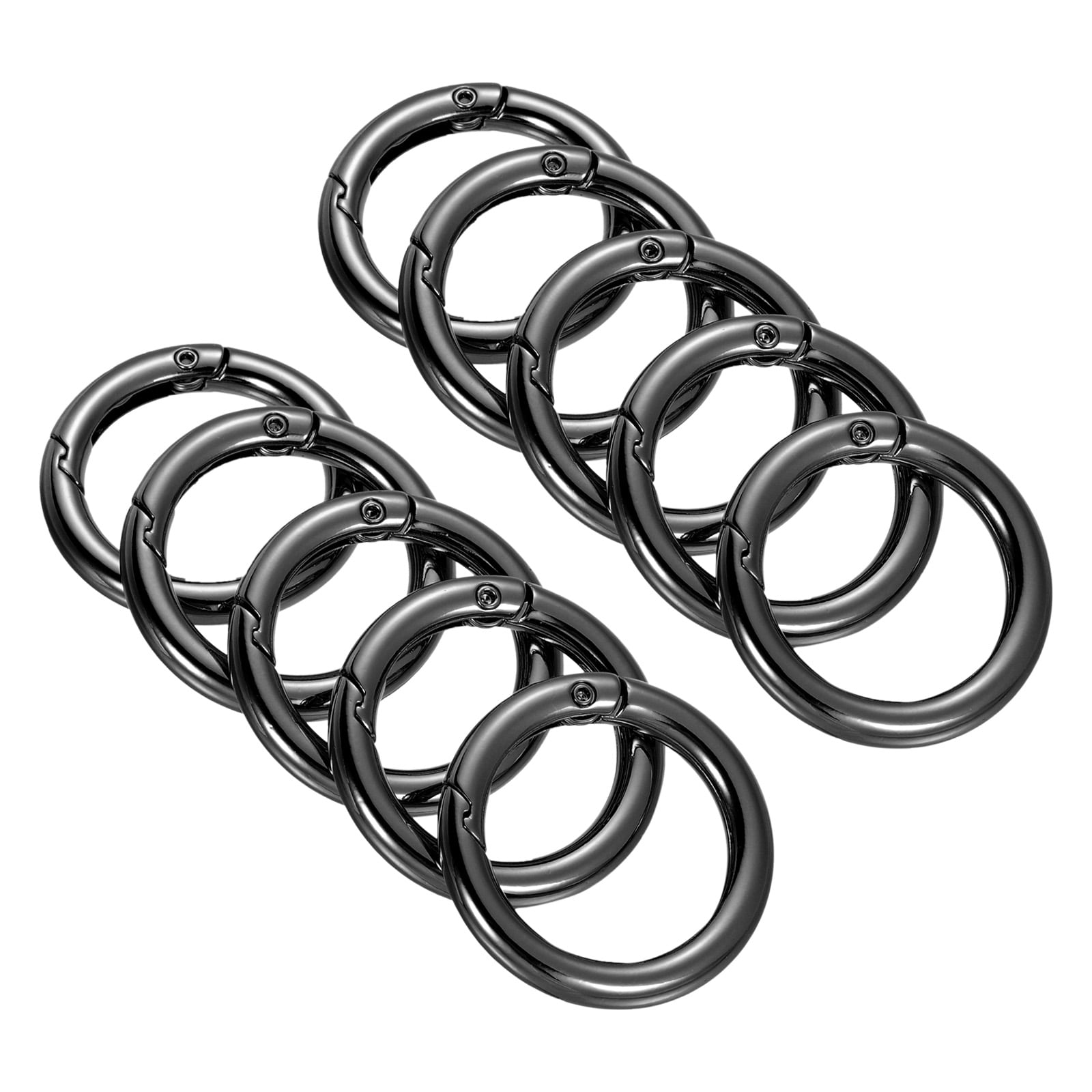 Uxcell 1.38'' Round Spring Gate O Ring Snap Clip Buckle Zinc Alloy ...