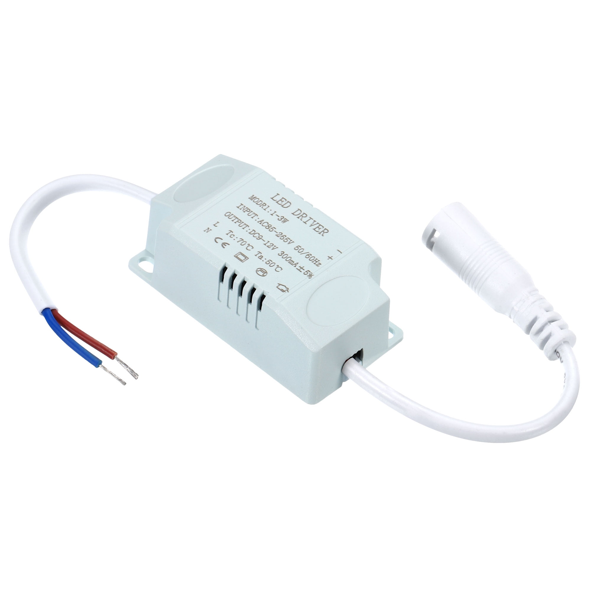 Uxcell 1-3W 300mA LED Driver AC 85-265V Output 9-12V DC Female Connector Transformer 3pcs ...