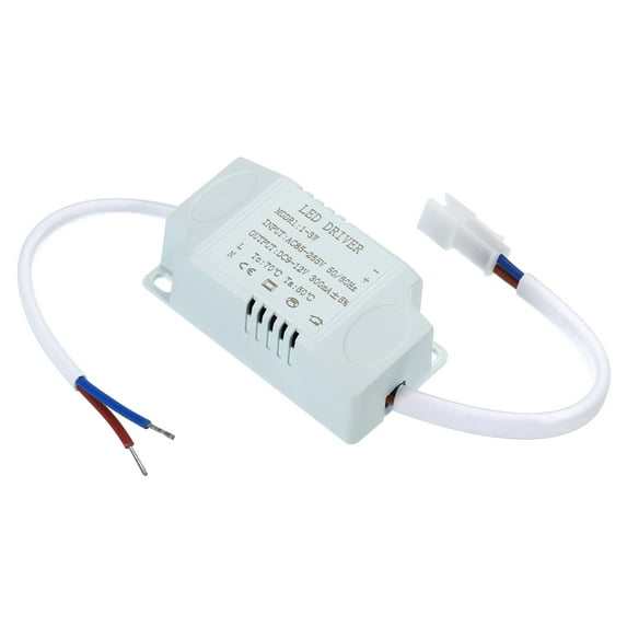 Uxcell 1-3W 300mA LED Driver AC 85-265V Output 9-12V DC Male Connector ...