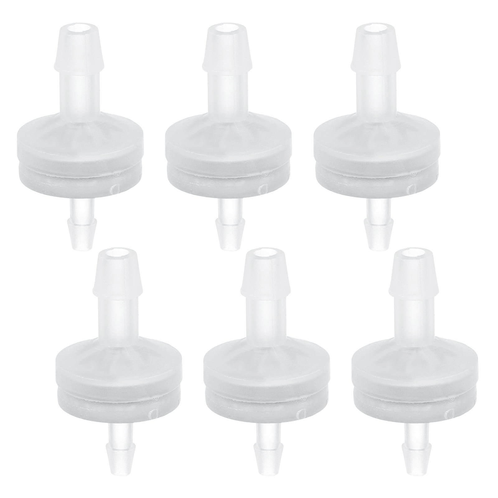 Uxcell 1/4 1/8 Inches One Way Check Valve, 6 Pcs Plastic Hose Barb ...