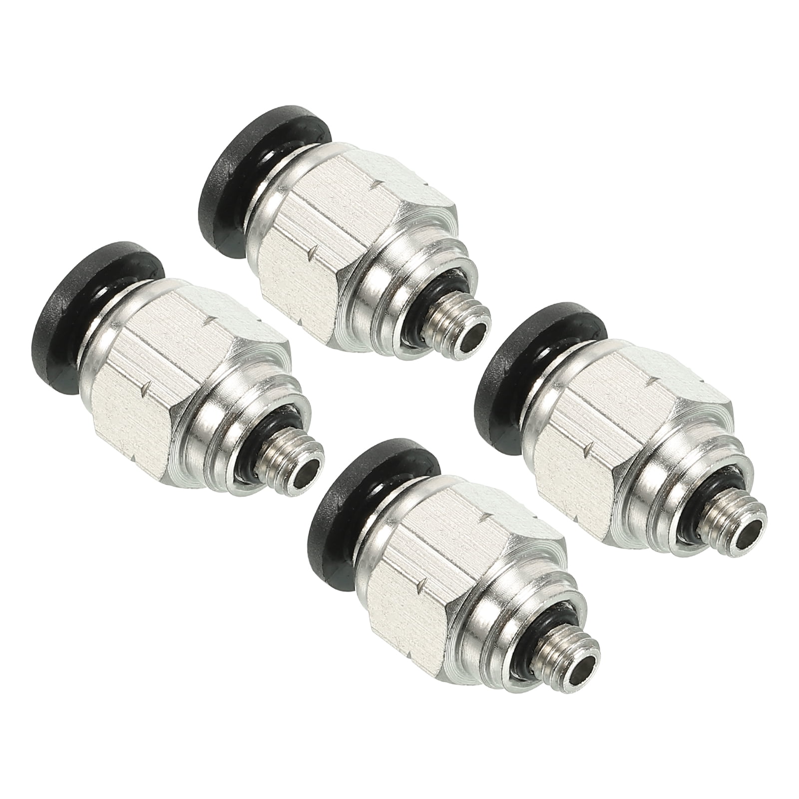 Uxcell 1/4" 10-32 UNF Male Thread Push to Connect Fittings Pneumatic Air line Quick Connect ...