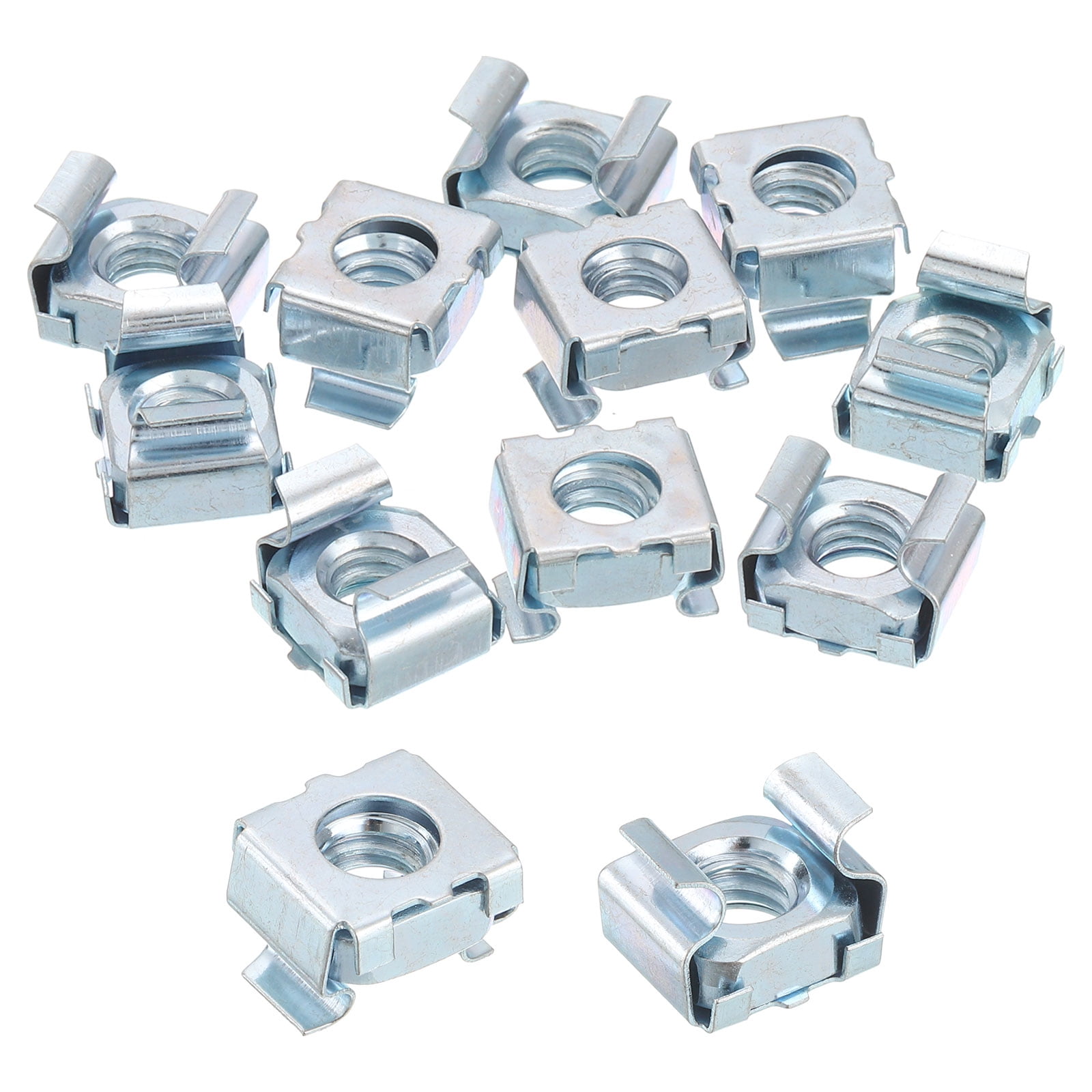 Uxcell 1/4-20 Cage Nut, 15 Pack Snap-in Cage Nuts, Carbon Steel Zinc ...