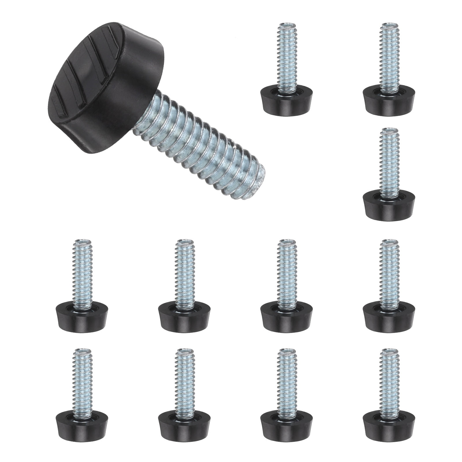 Uxcell 1/4"-20 Thread Furniture Feet Levelers, 12 Pack 21mm L ...