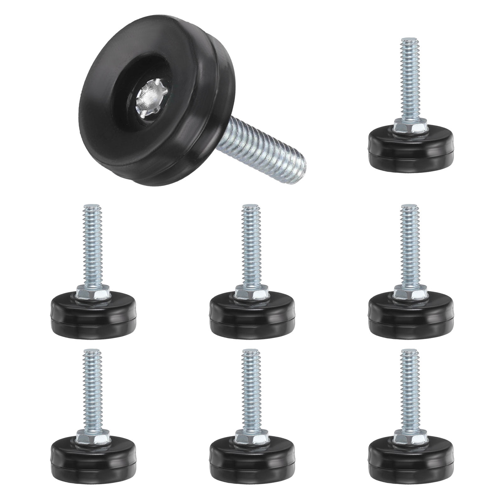 Uxcell 1/4"-20 Thread Furniture Feet Levelers, 8 Pack 25mm l Adjustable ...