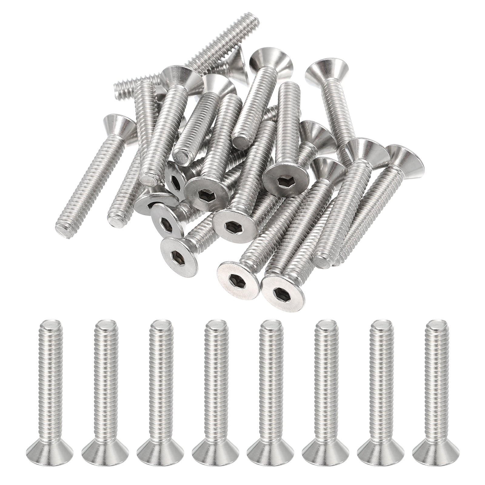 Uxcell 1/4-20 x 1-1/2" Flat Countersunk Head Socket Cap Countersunk ...