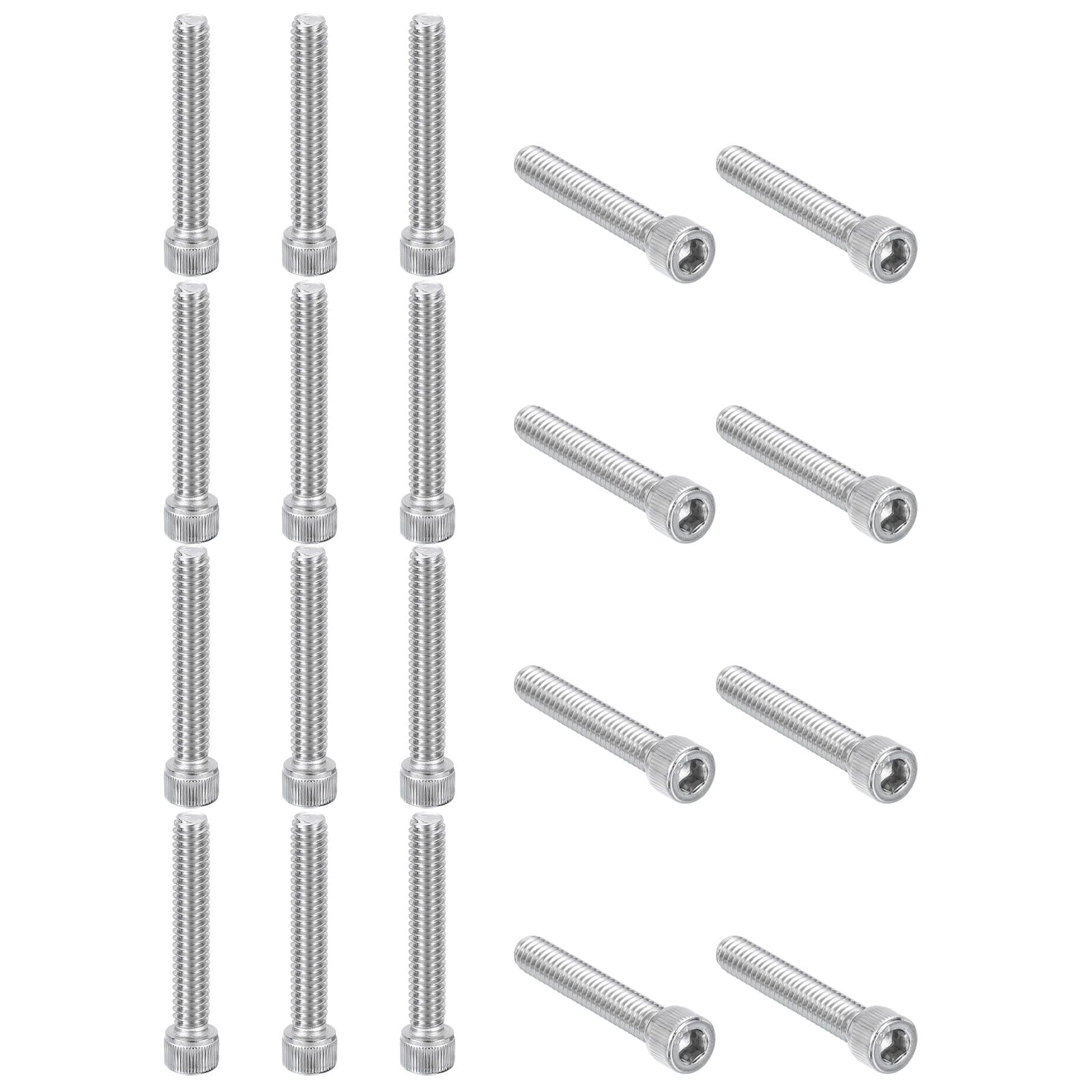 Uxcell 1/4-20 x 1-1/2" Hex Socket Cap Head Screw Bolt, 20Pcs 304 ...