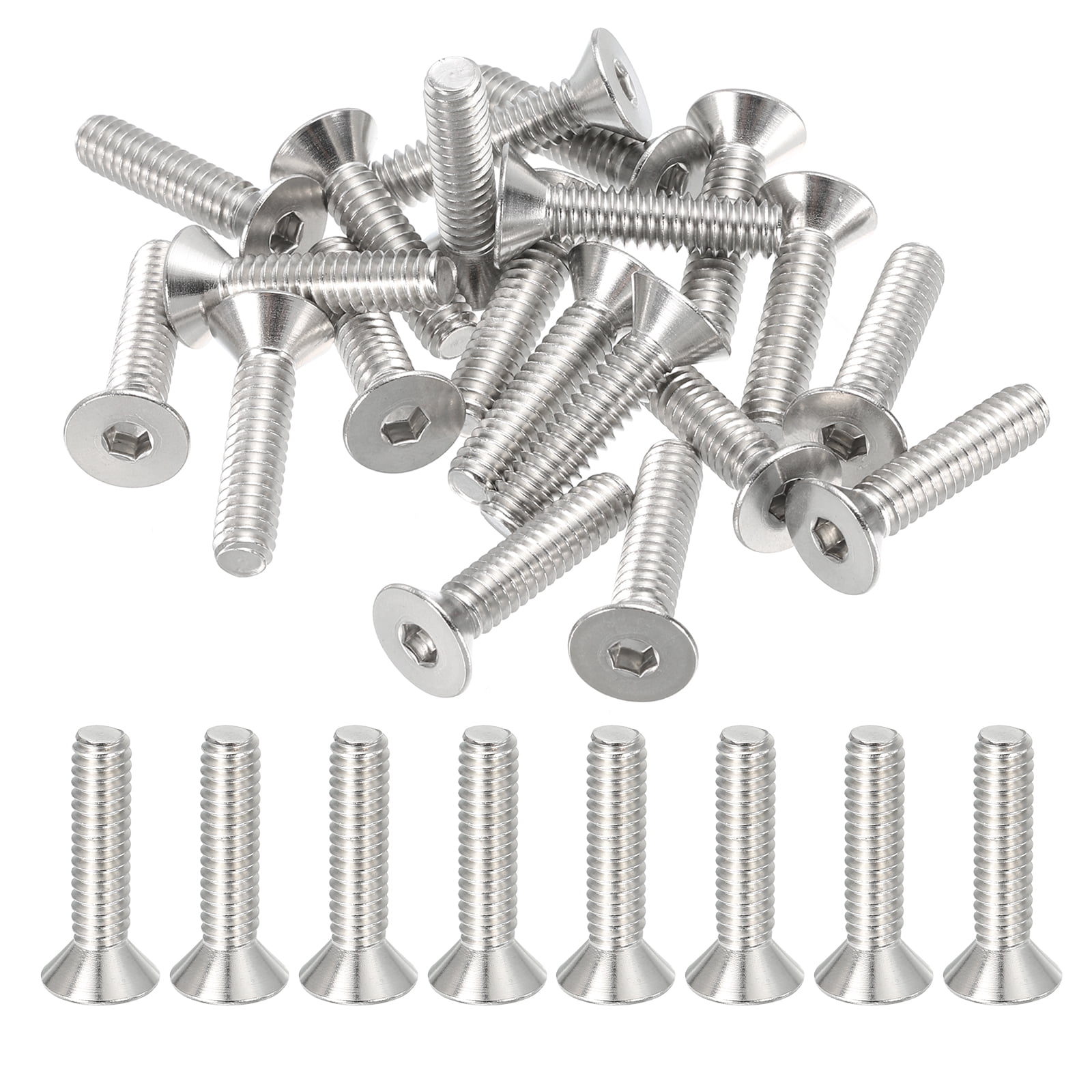 Uxcell 1/4-20 x 1-1/8" Flat Countersunk Head Socket Cap Countersunk ...