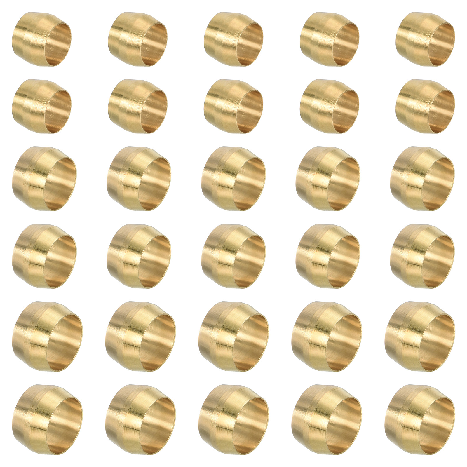 Uxcell 1/4" 5/16" 3/8" ID Compression Sleeve Ferrules, Brass Sleeve ...