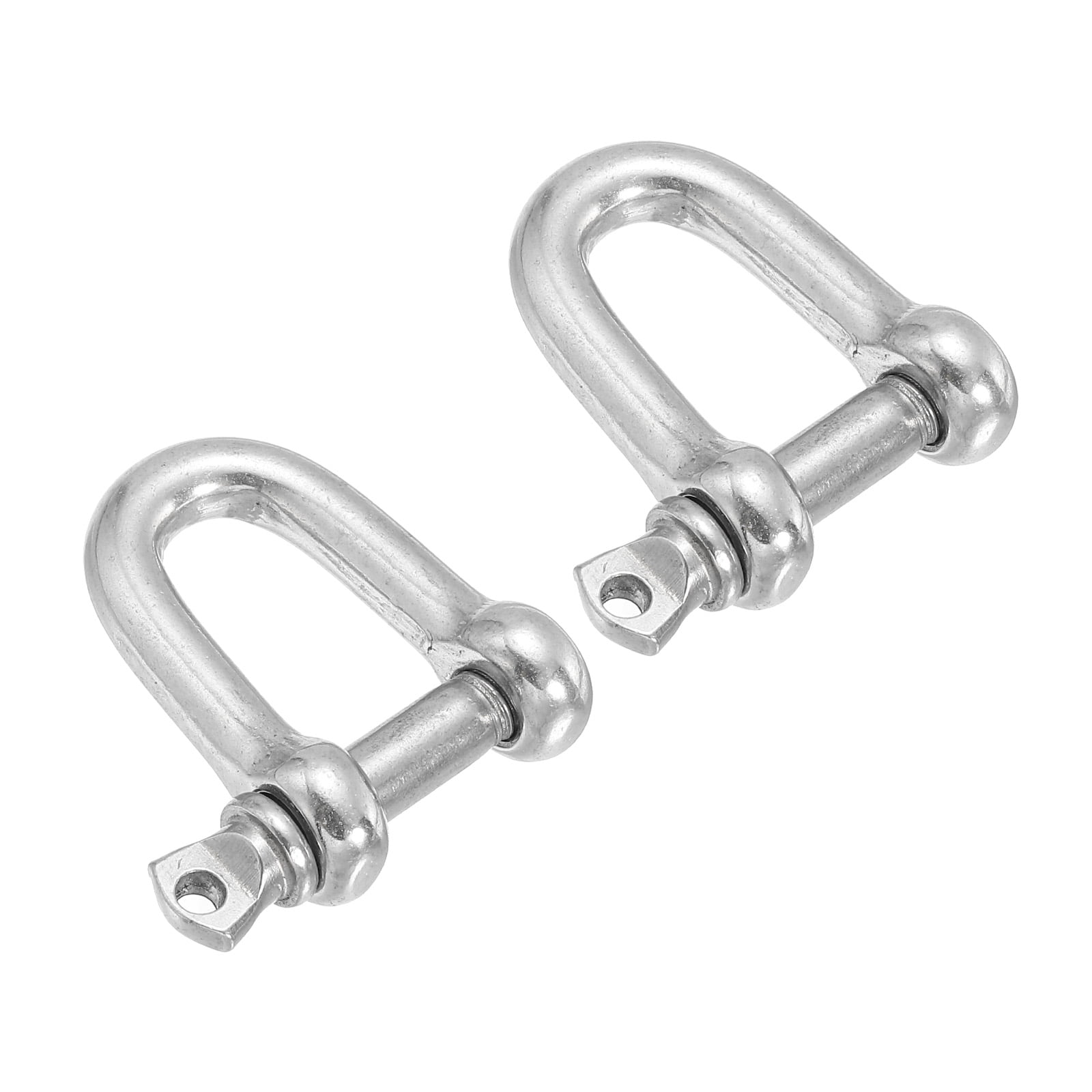 Uxcell 1/4" / 6mm Screw Pin Shackle, D Ring Shaped Shackles for Heavy ...