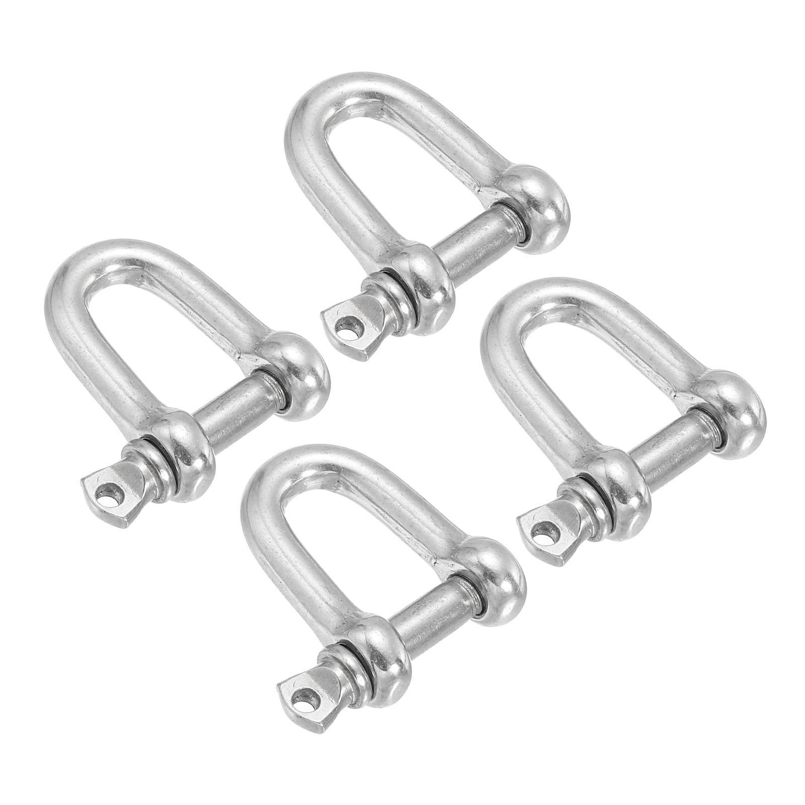 Uxcell 1/4" / 6mm Screw Pin Shackle, D Ring Shaped Shackles for Heavy ...