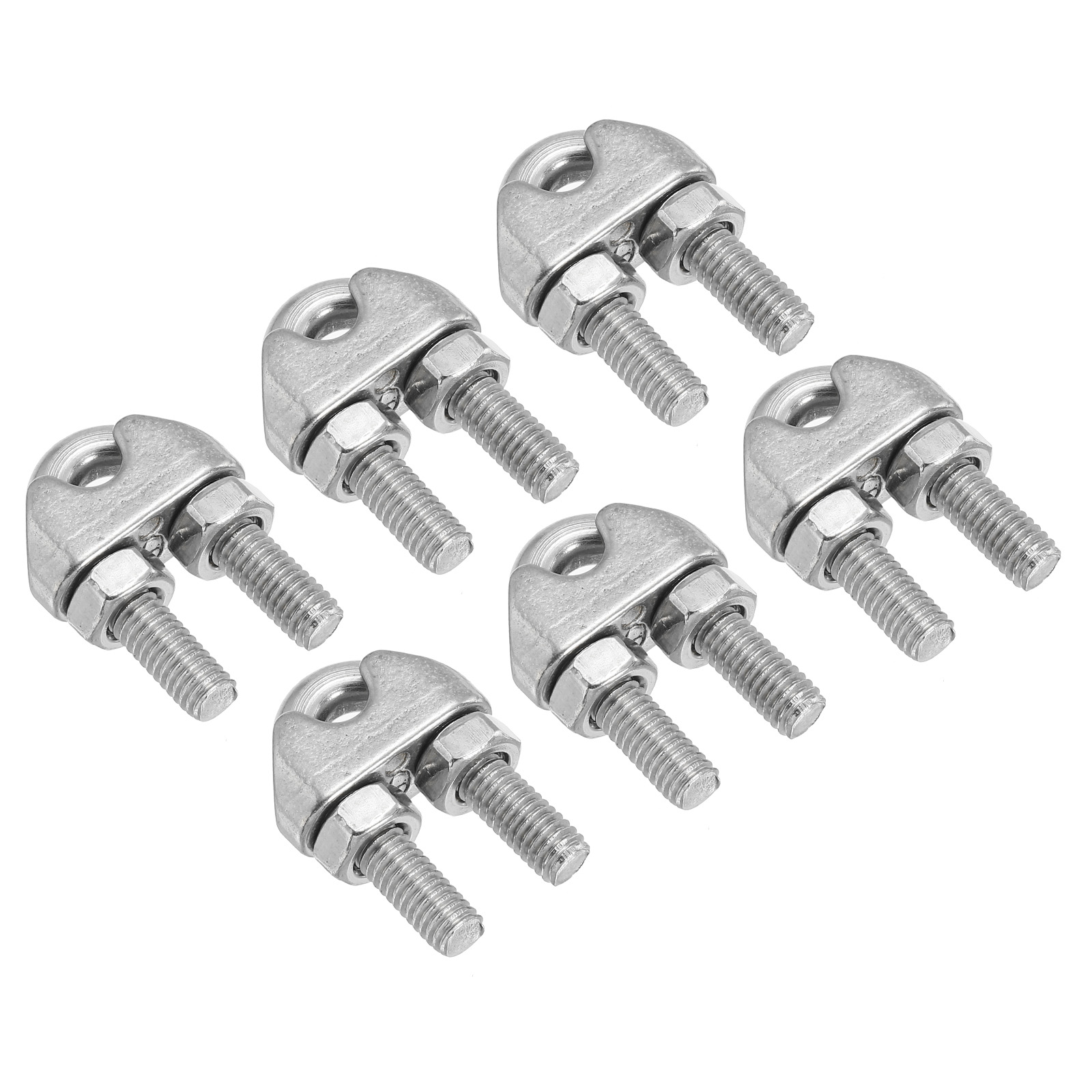 Uxcell 1/4" / 6mm Wire Rope Cable Clip Clamp, Stainless Steel U Bolt ...