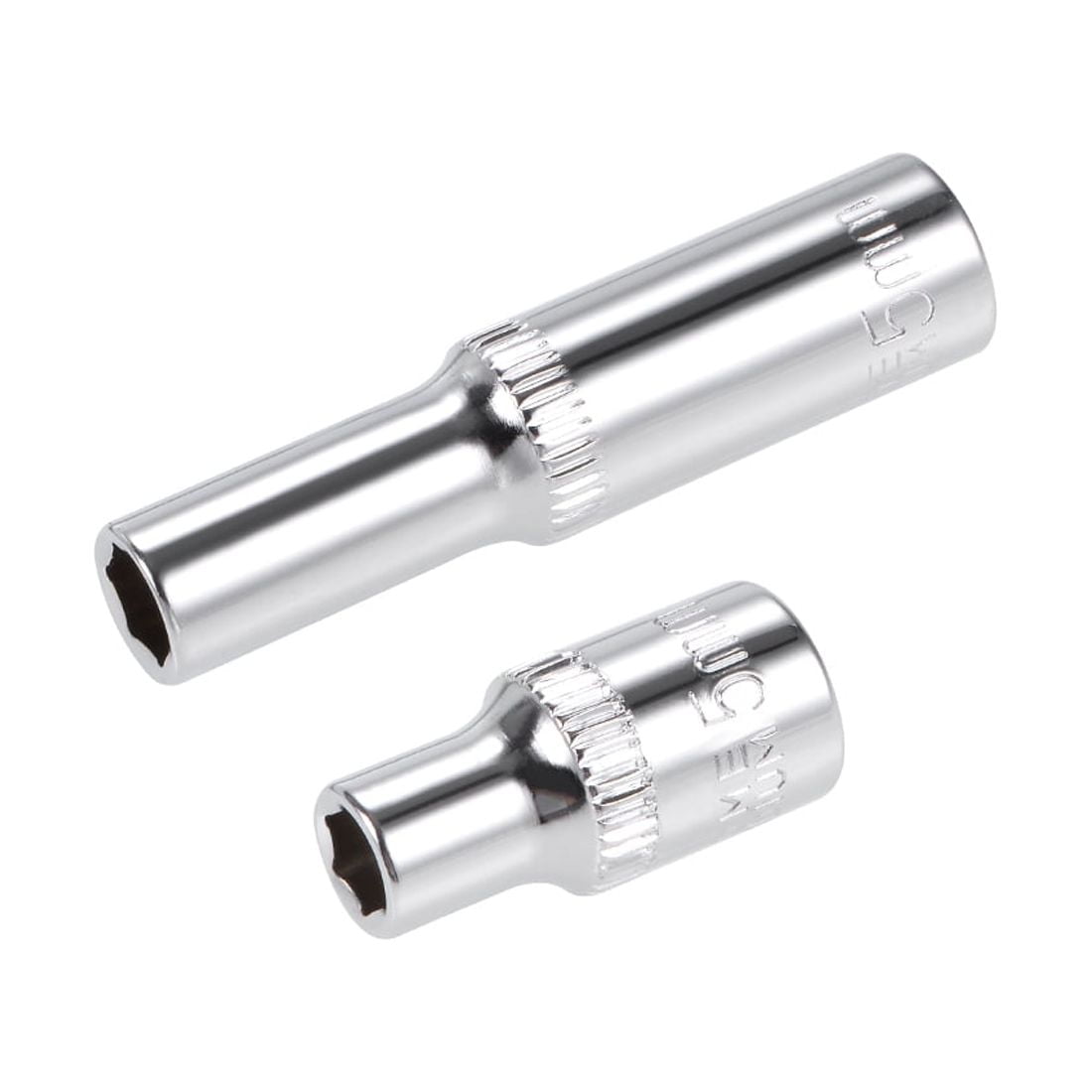 Uxcell 1/4" Drive 5mm Deep and Shallow 6-Point Socket Set, Metric, CR-V ...