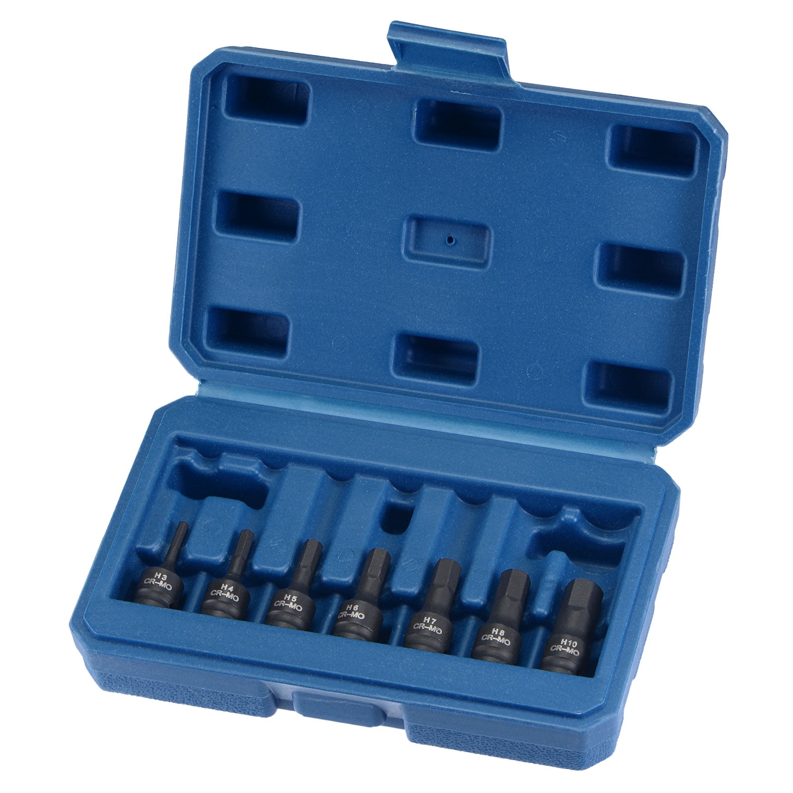 Uxcell 1/4" Drive Impact Hex Bit Socket Set, H3 - H10, Metric 35mm ...