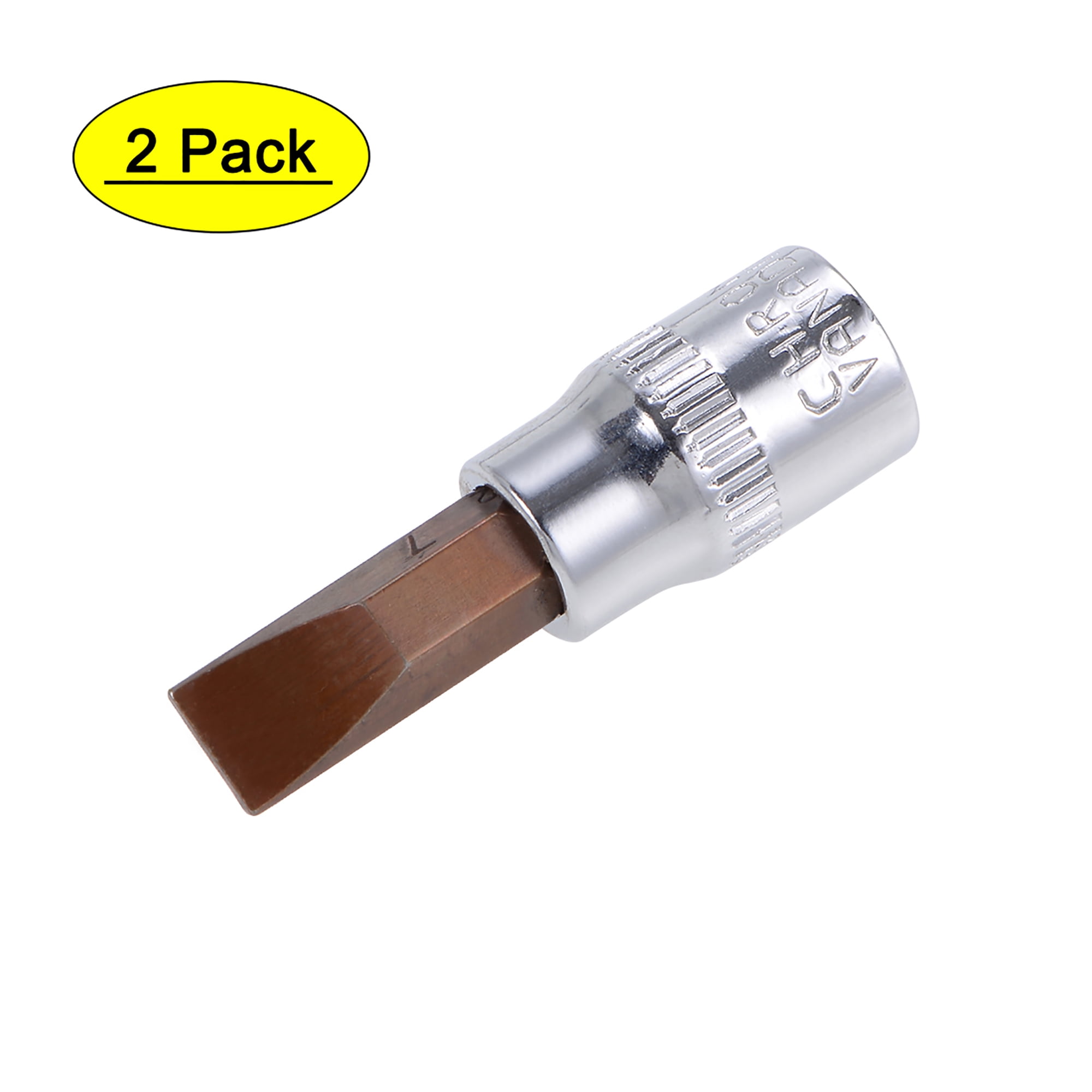 Uxcell 1/4" Drive x FD7 Slotted Bit Socket, S2 & Cr-V Steel 38mm Length ...