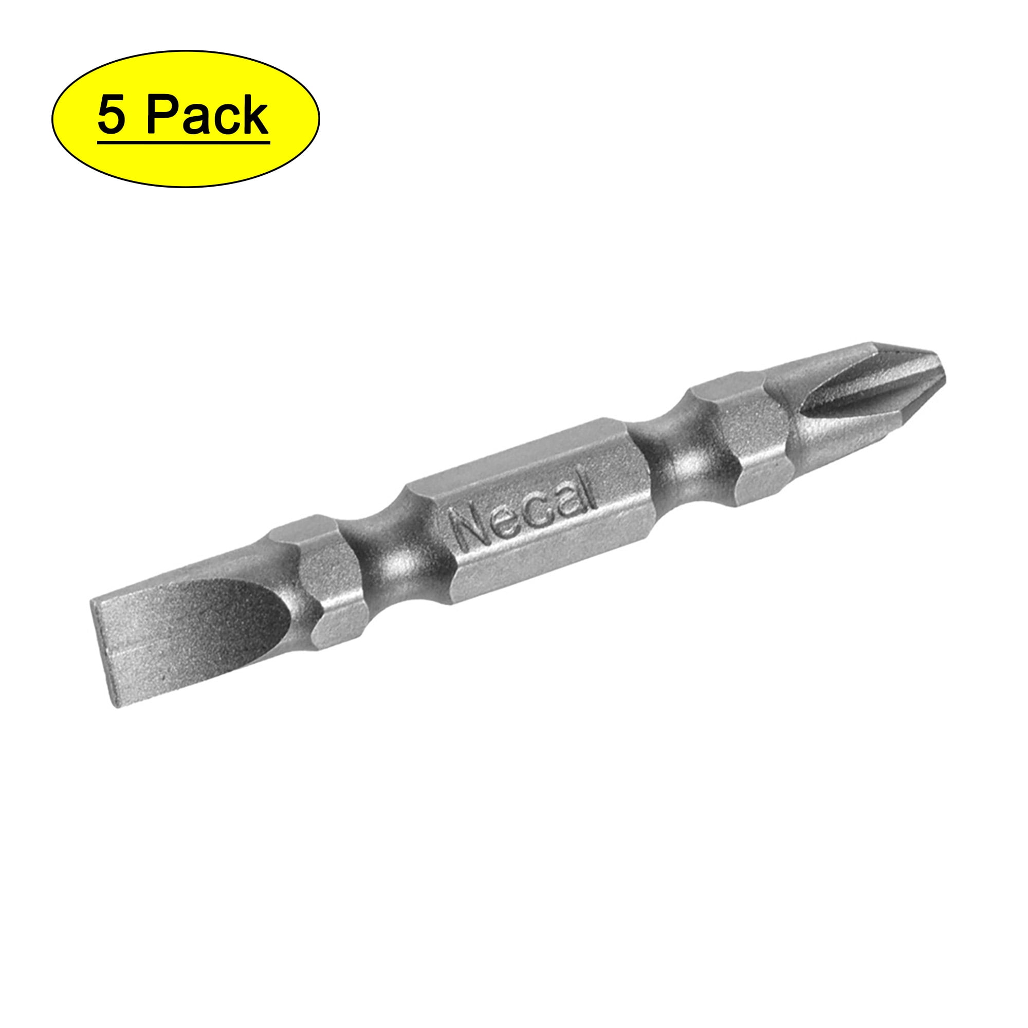 Uxcell 1/4" Hex Shank 1.97" Length SL6/PH2 Magnetic Double-Head Screwdriver Bit S2 Steel 5 Pack ...