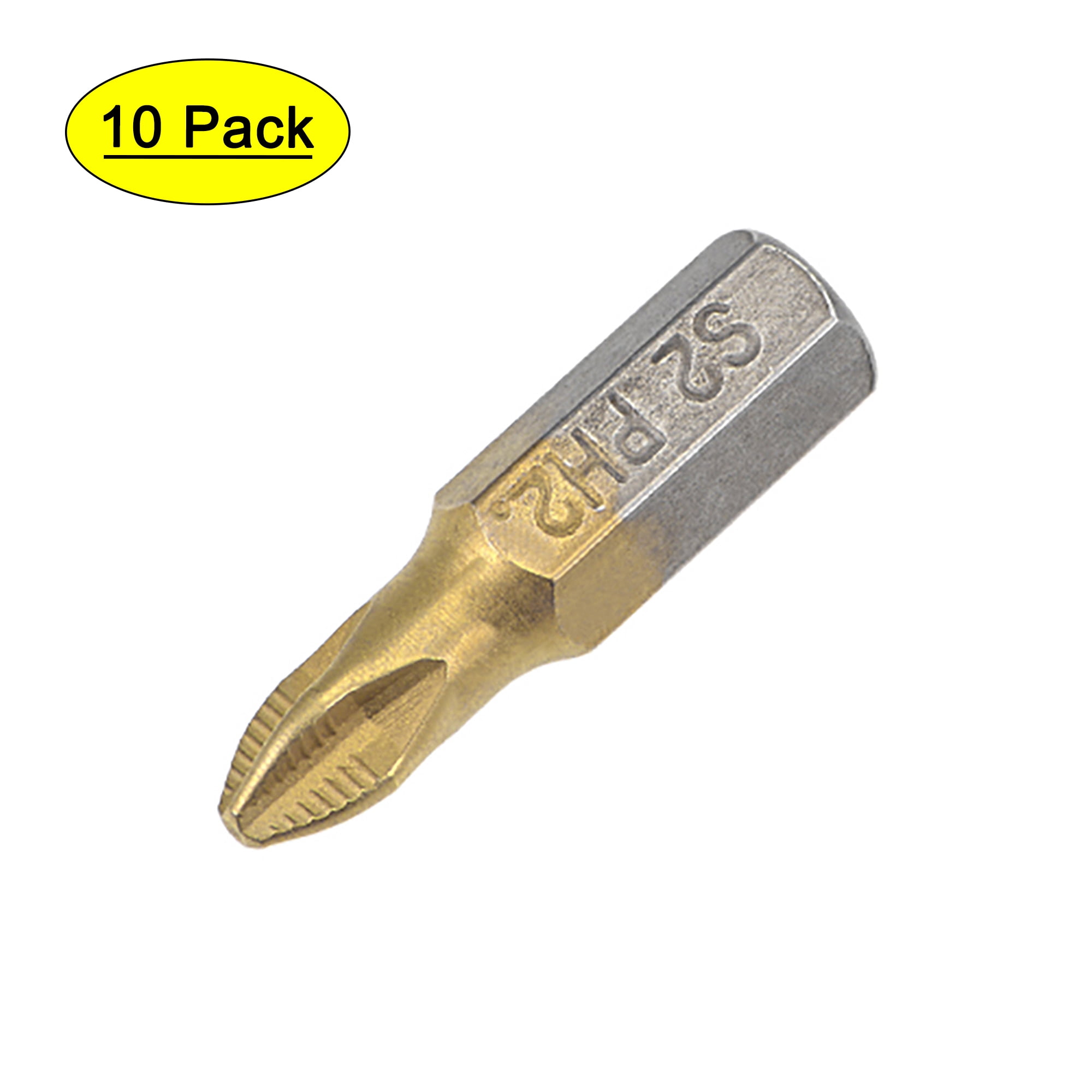 Uxcell 1/4" Hex Shank 1" Length #2 Anti-slip Phillips Screwdriver Bit ...