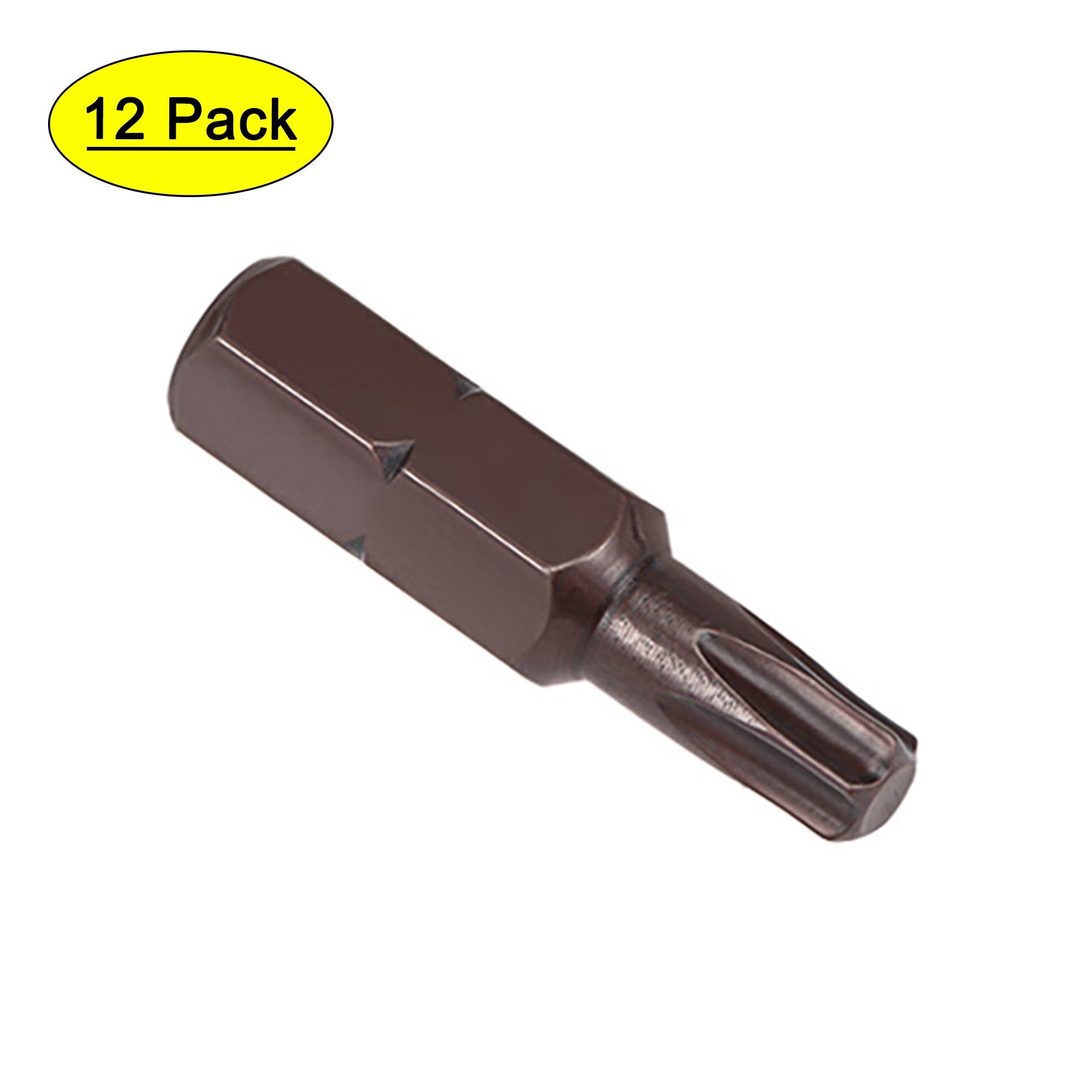 Uxcell 1/4" Hex Shank 1" Length T25 S2 Steel Torx Screwdriver Bit 12 ...