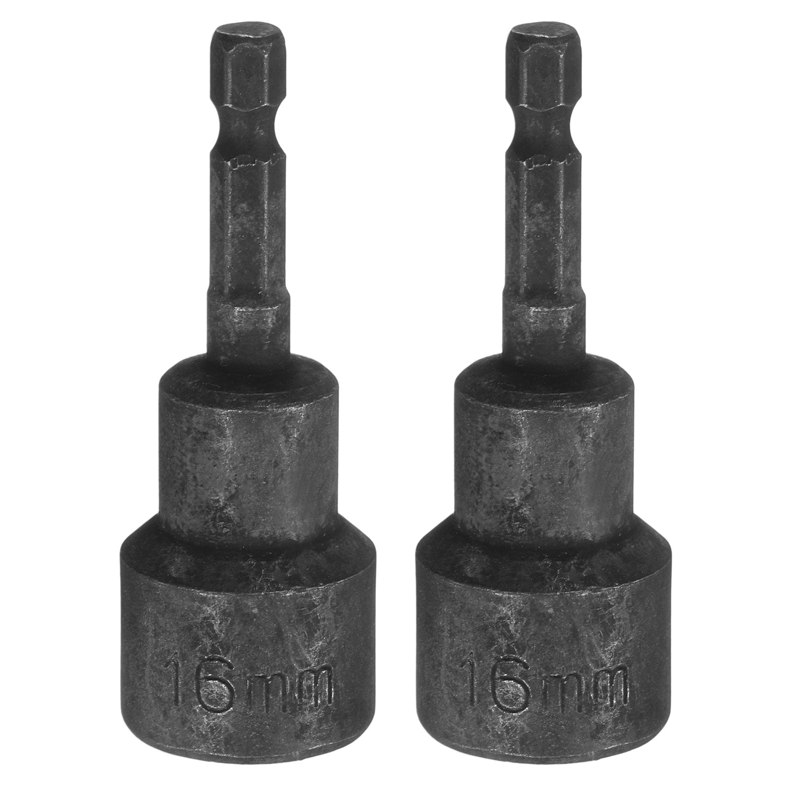 Uxcell 2 Pcs 1/4 Hex Shank 16mm Magnetic Hex Socket 65mm Length, CR-V ...