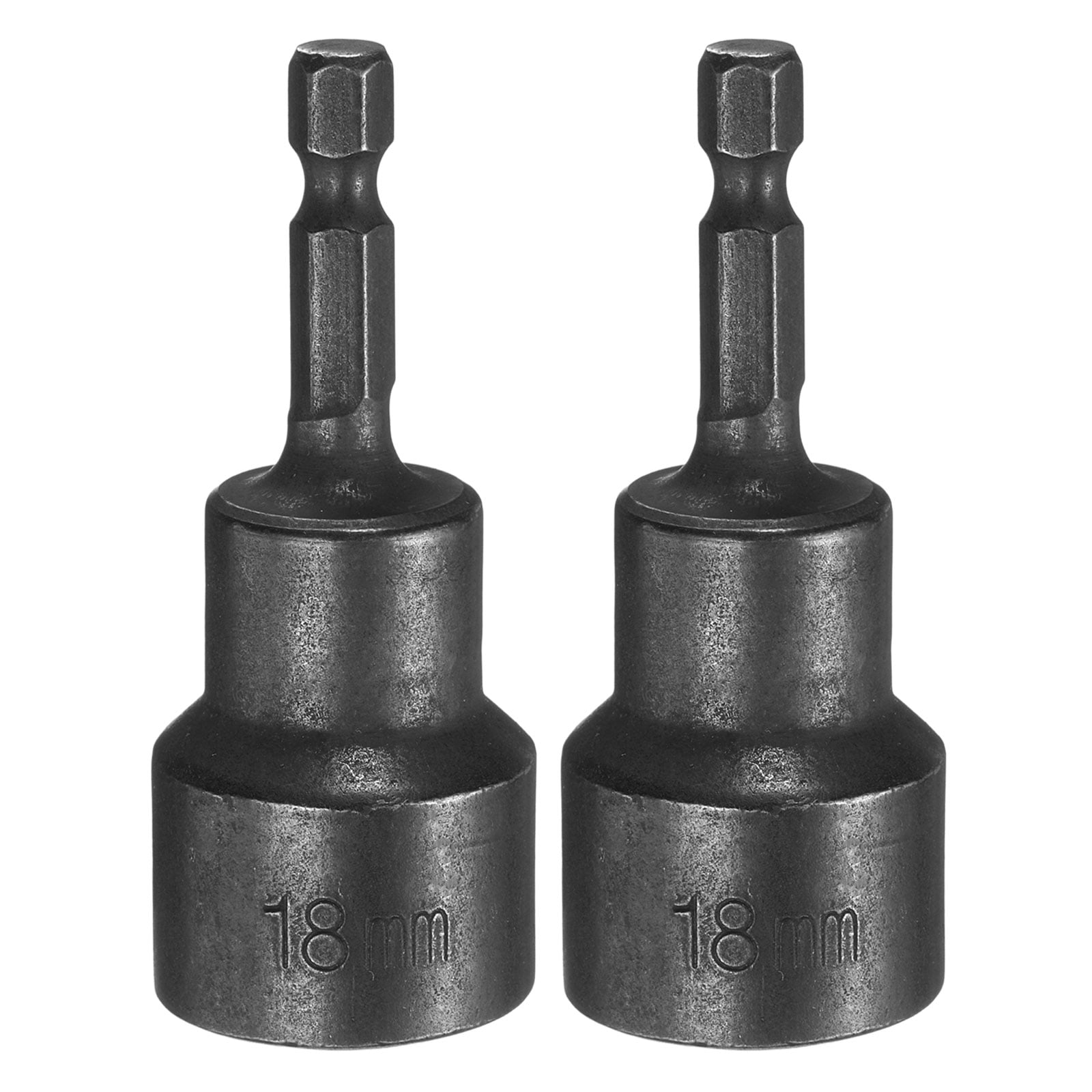 Uxcell 2 Pcs 1/4 Hex Shank 18mm Magnetic Hex Socket 65mm Length, CR-V ...