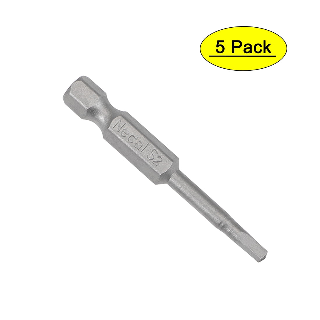 Uxcell 1/4" Hex Shank 2" Length SQ1 Magnetic Square Screwdriver Bit S2 ...