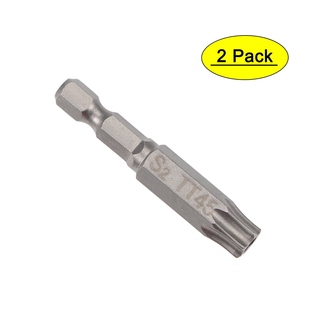 Uxcell 1/4" Hex Shank 2" Length T45 Magnetic Security Torx Screwdriver ...