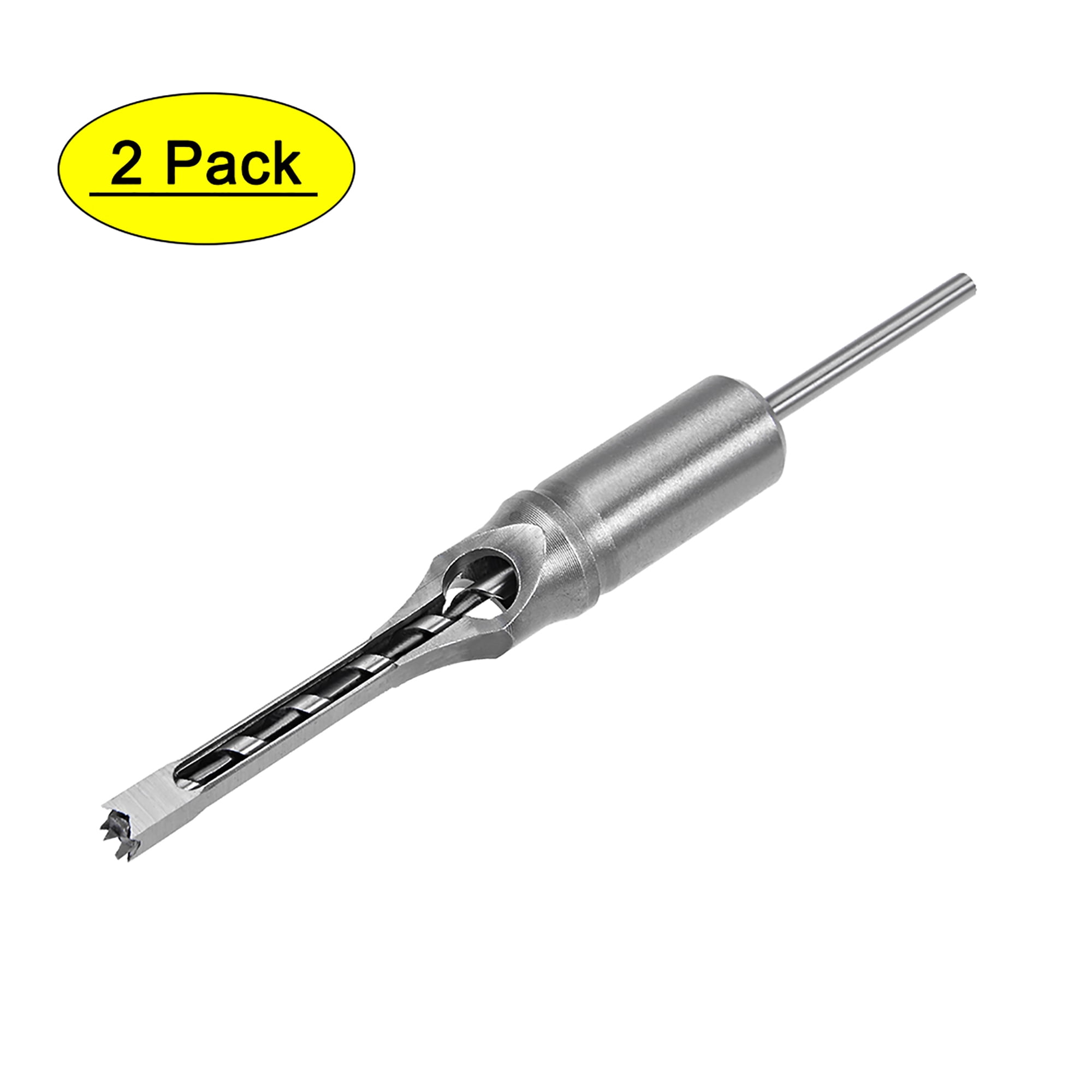 Uxcell 1/4" Hollow Chisel Mortiser Carbon Steel Square Hole Drill Bit ...