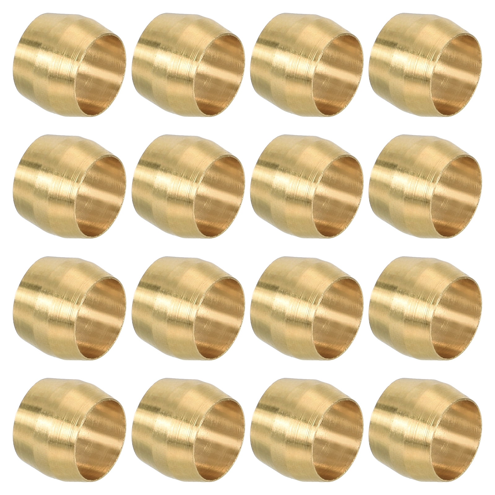 Uxcell 1/4" ID Brass Compression Sleeve Ferrules, Brass Compression ...