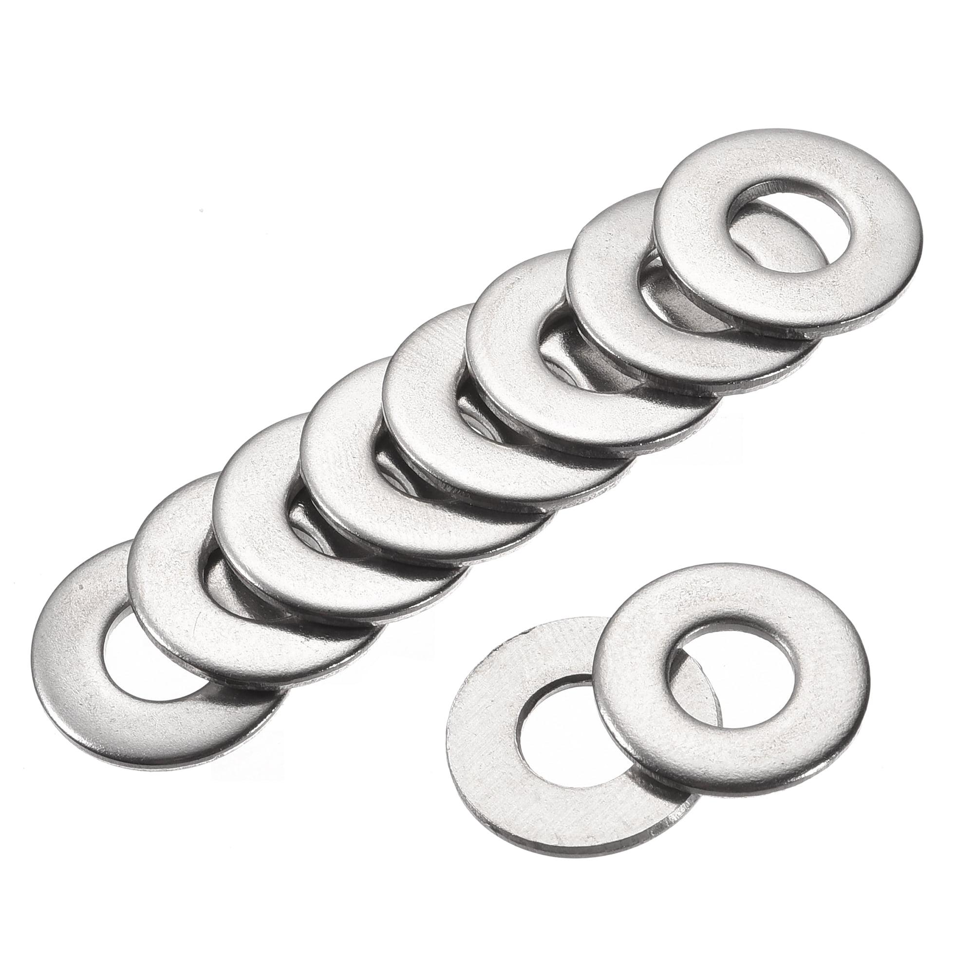 Uxcell 1/4 Inch 304 Stainless Steel Flat Washer for Screw Bolt 150Pcs ...
