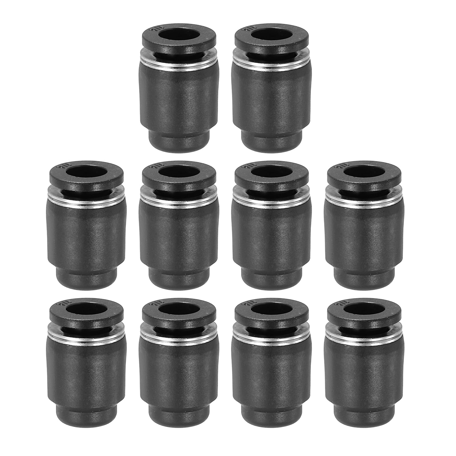 Uxcell 1/4 Inch Push to Connect Air Fitting Plugs Pneumatic Cap Style ...