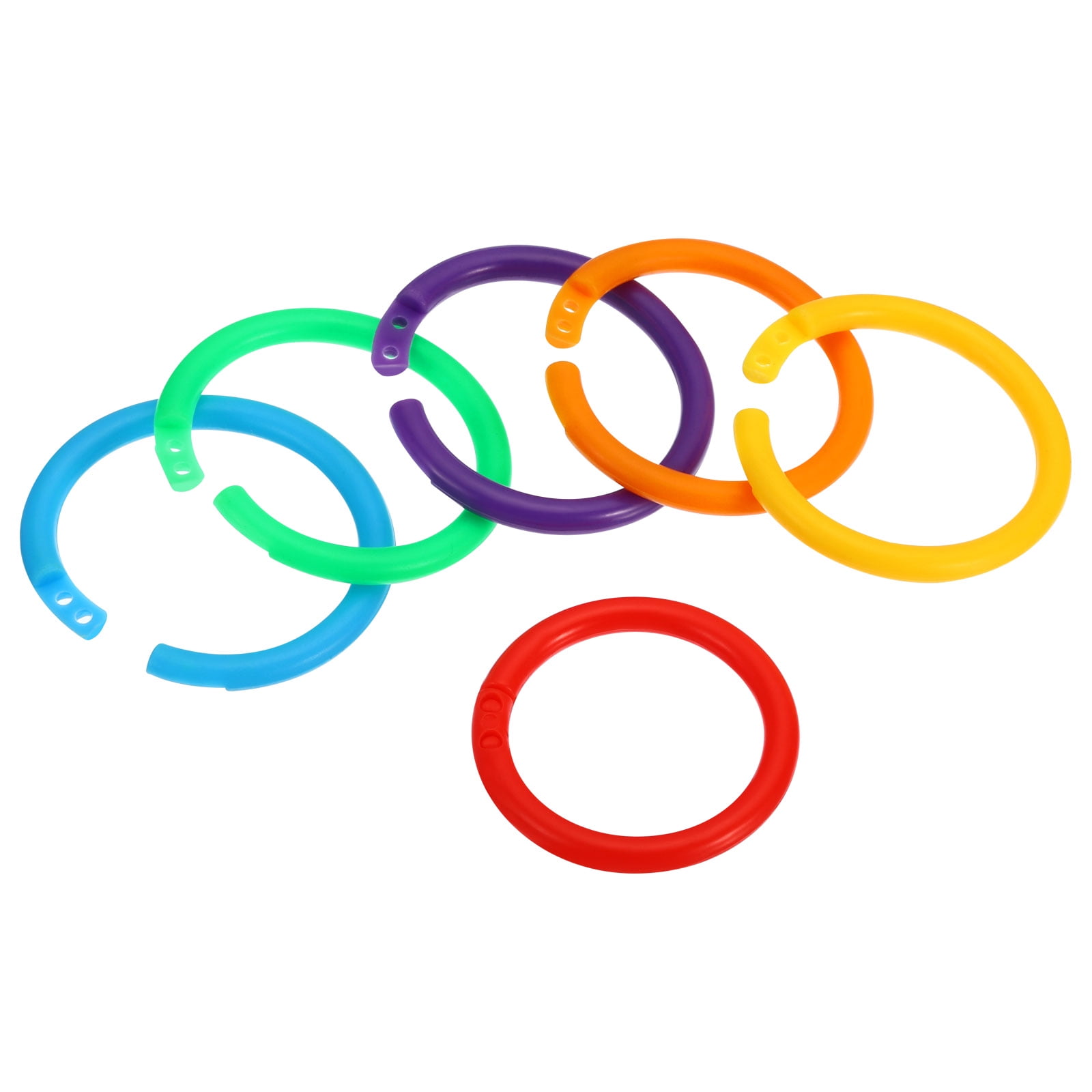 Uxcell 1.4" OD 1.1" ID Loose Leaf Rings Binder Ring Plastic for Book ...