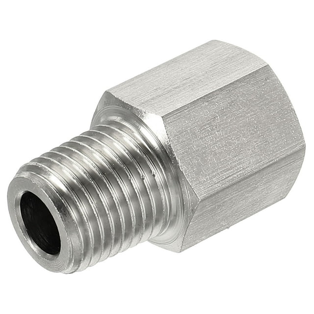 Uxcell 1/4 PT Male to 1/4 PT Female Stainless Steel Pipe Fitting Reducing Hex Bushing - Walmart.com