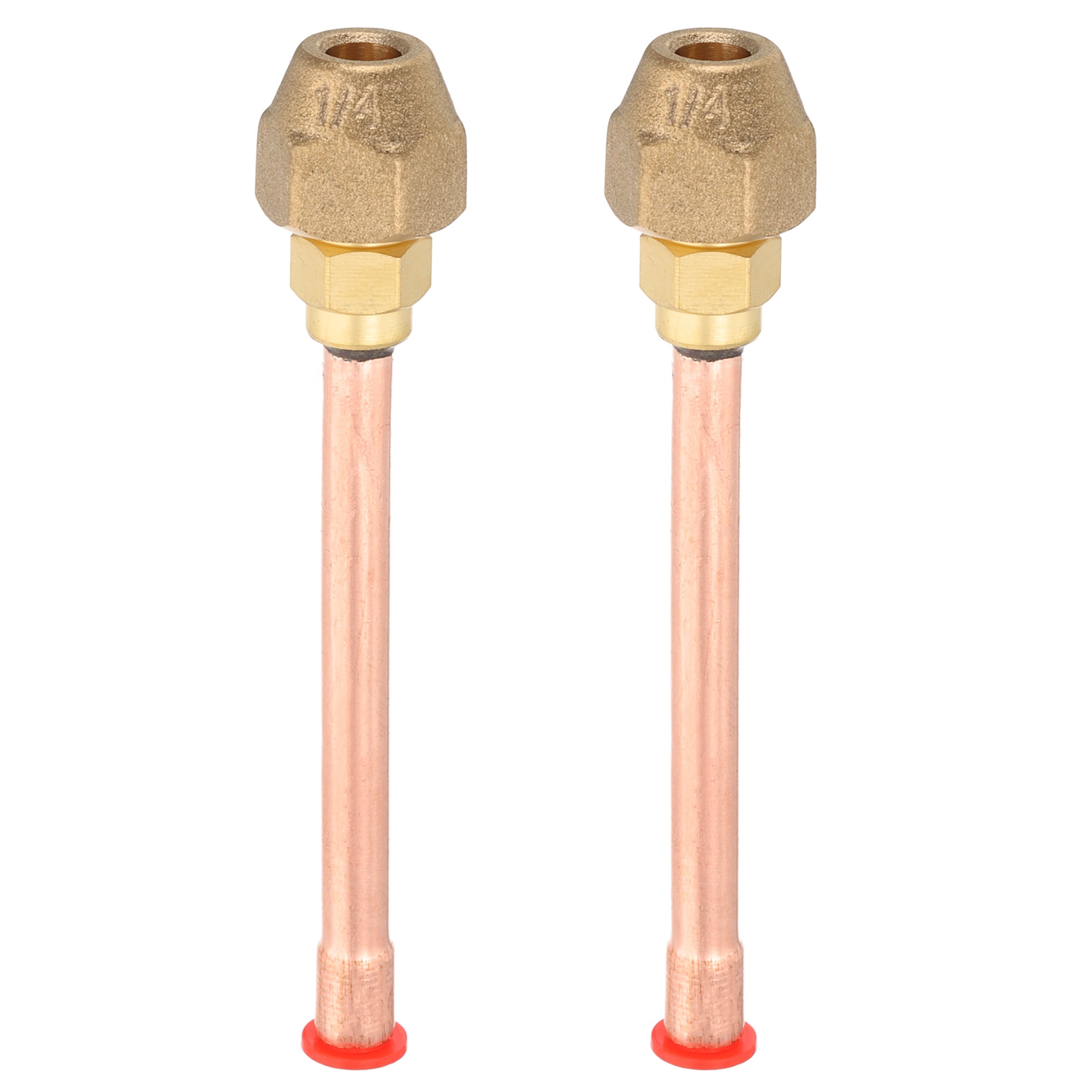 Uxcell 1/4" SAE 45 Degree Brass Pipe Fitting, 2 Pcs Flare Connector Male Thread Adapter with ...