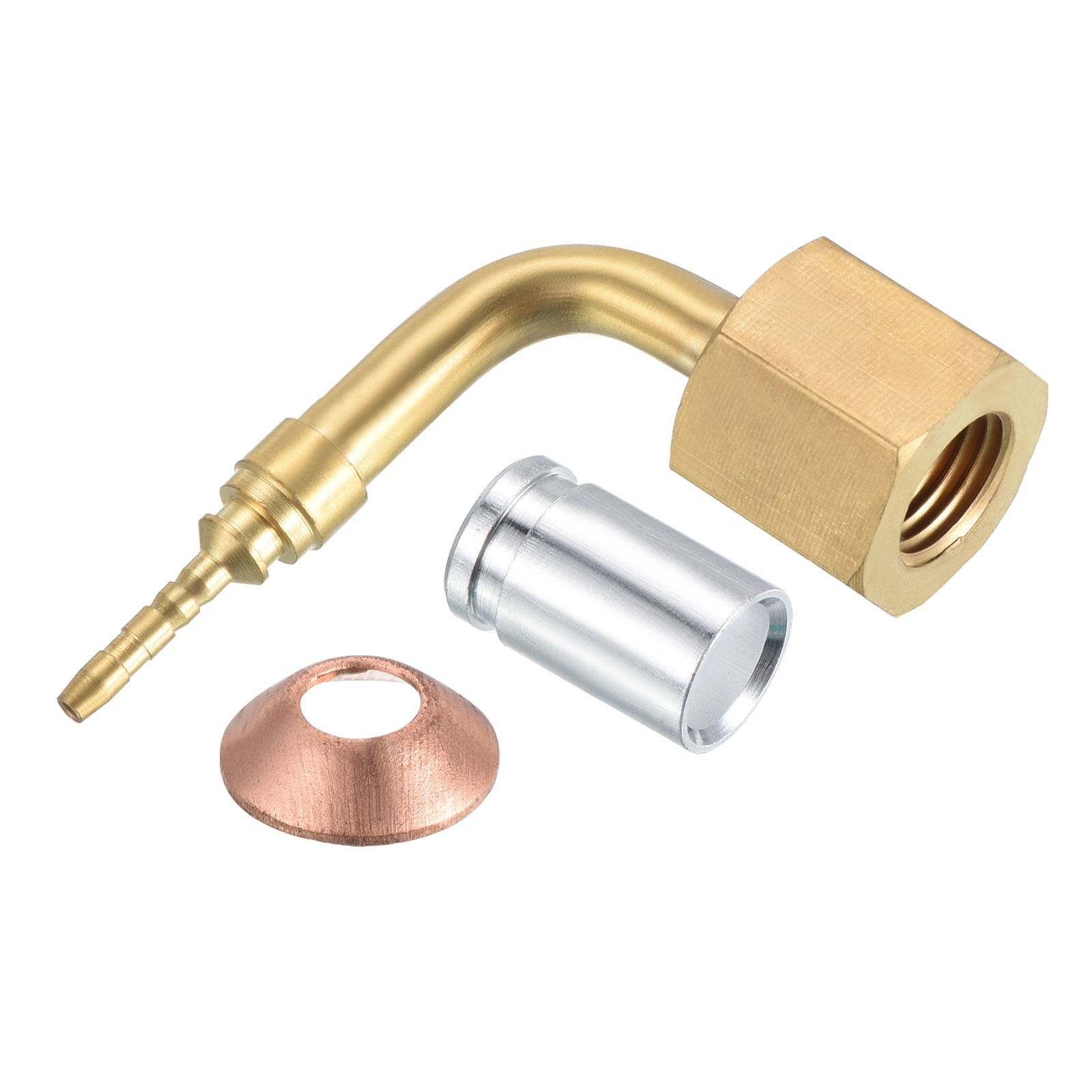 Uxcell 1/4" SAE Pneumatic Air Line Tube Fitting, 2 Set Brass Pipe ...