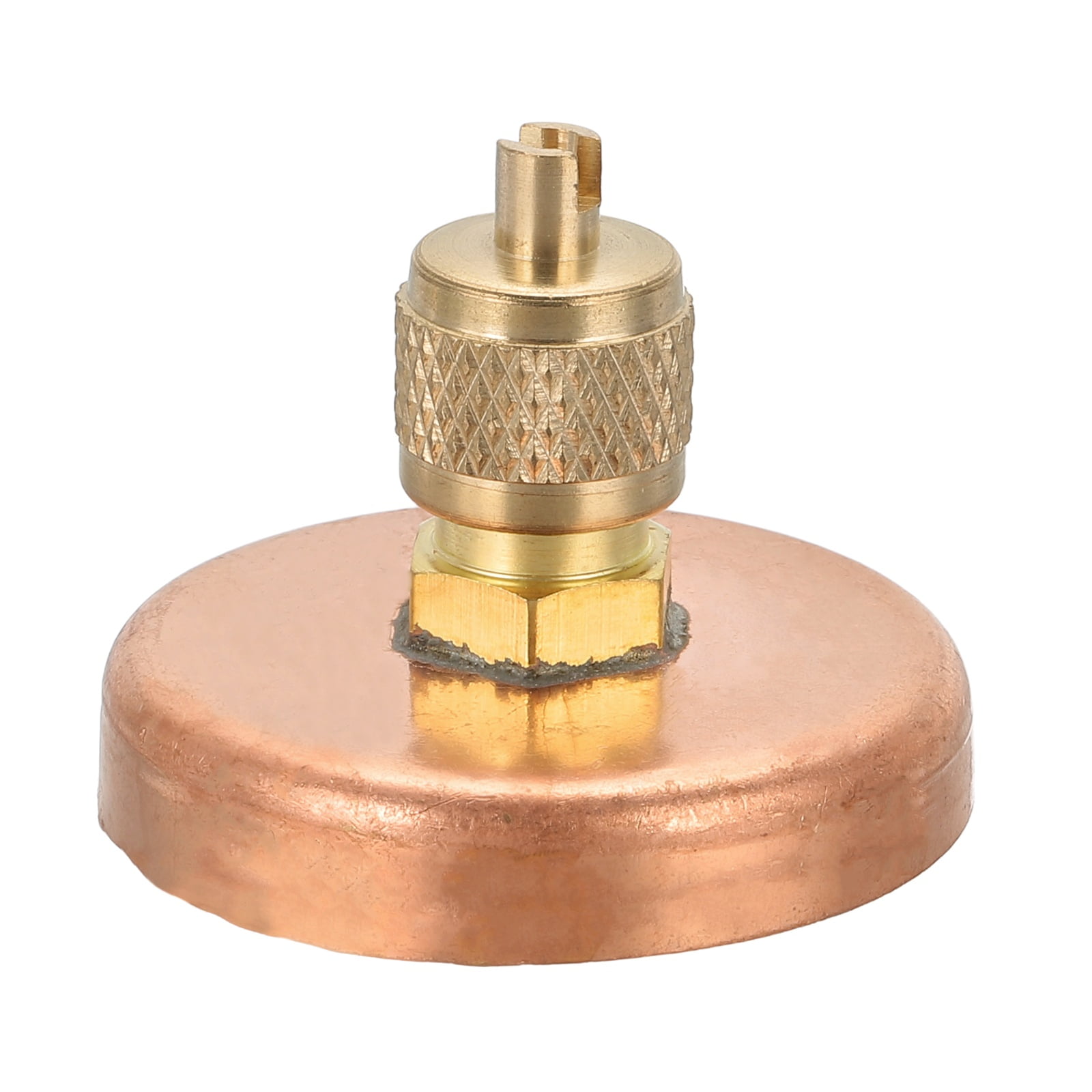 Uxcell 1/4" SAE Service Access Valve with 1 3/8" ID Copper Pipe End Cap ...