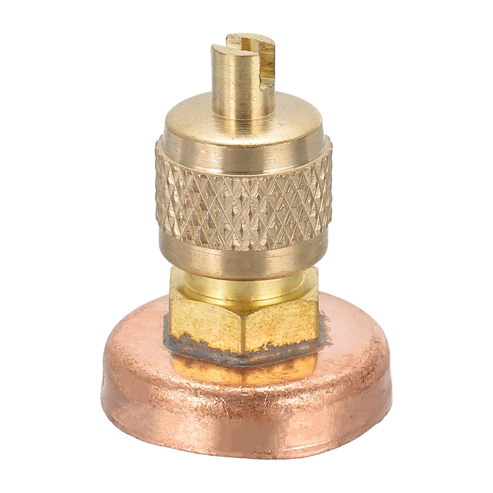 Uxcell 1/4" SAE Service Access Valve with 3/4" ID Copper Pipe End Cap ...