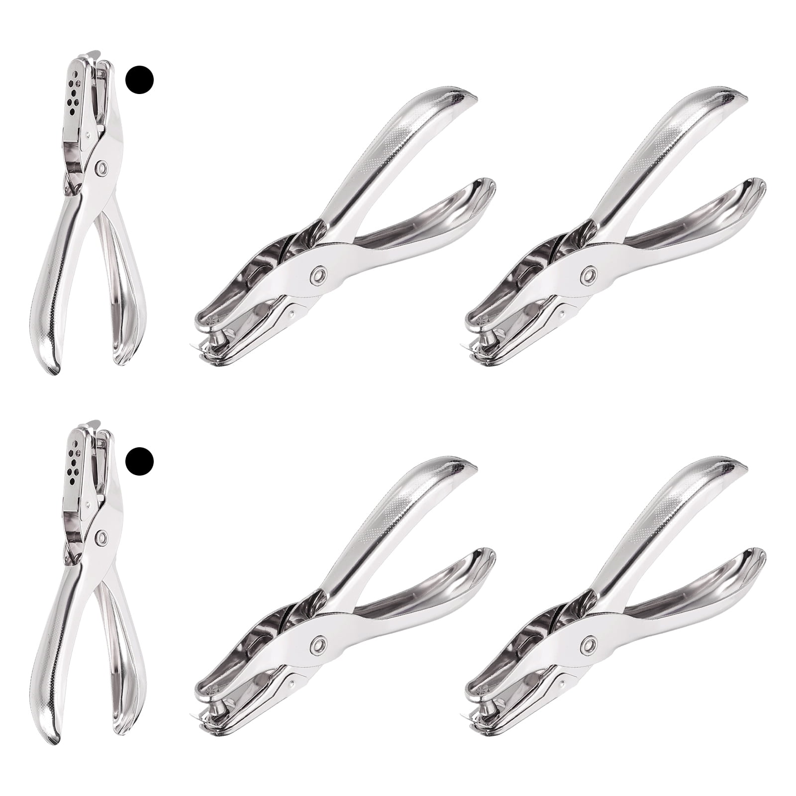 Uxcell 1/4" Single Hole Punch, 6 Pack Handheld Hole Puncher Metal Paper ...