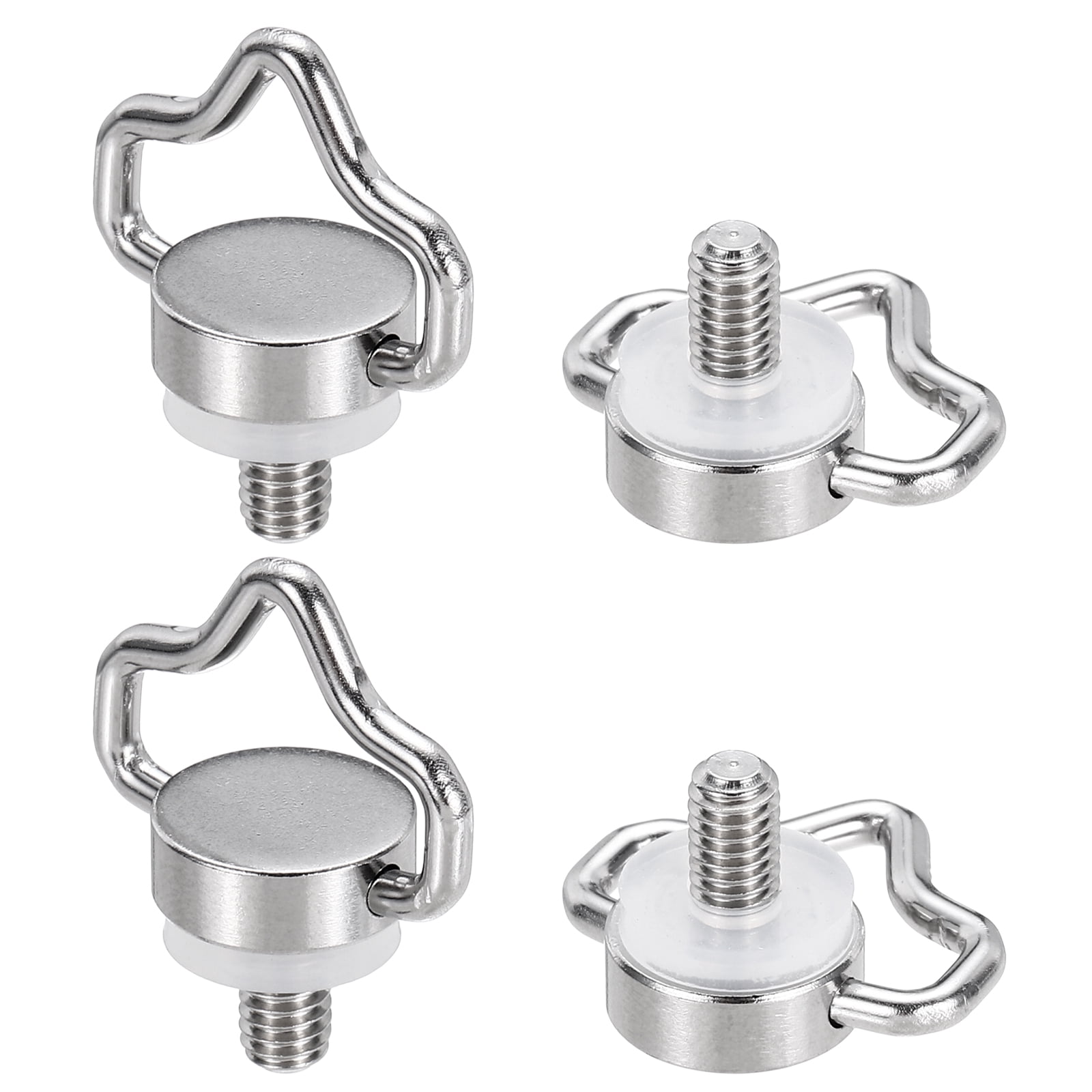 Uxcell 1/4" Stainless Steel D Ring Screw, 4Pcs Ring Camera Screws ...