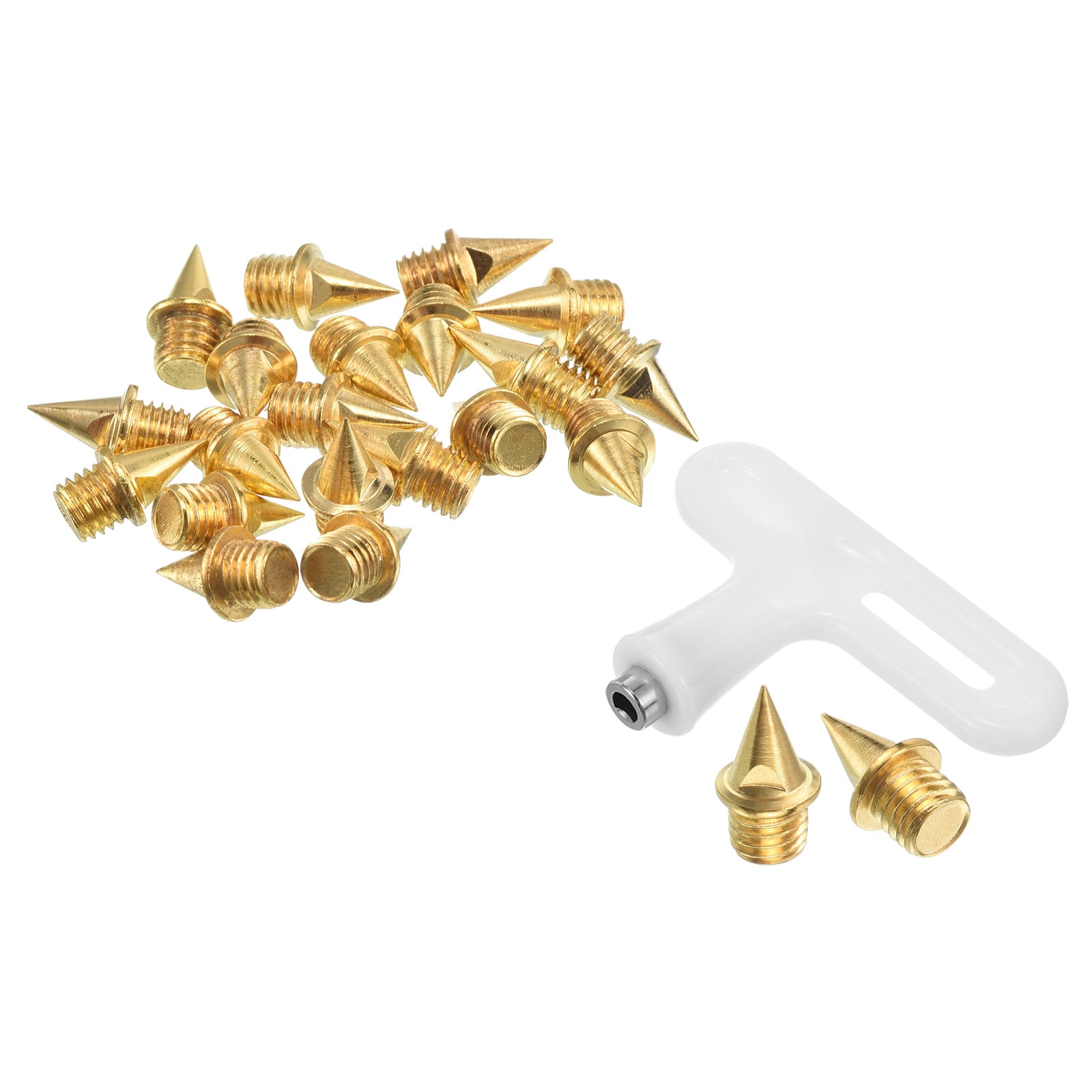 Uxcell 1/4" Steel Track Spikes Conical Sports Shoes Spikes Replacement ...