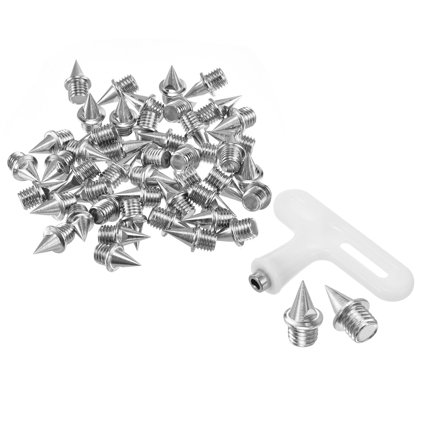 Uxcell 1/4" Steel Track Spikes Conical Sports Shoes Spikes Replacement ...